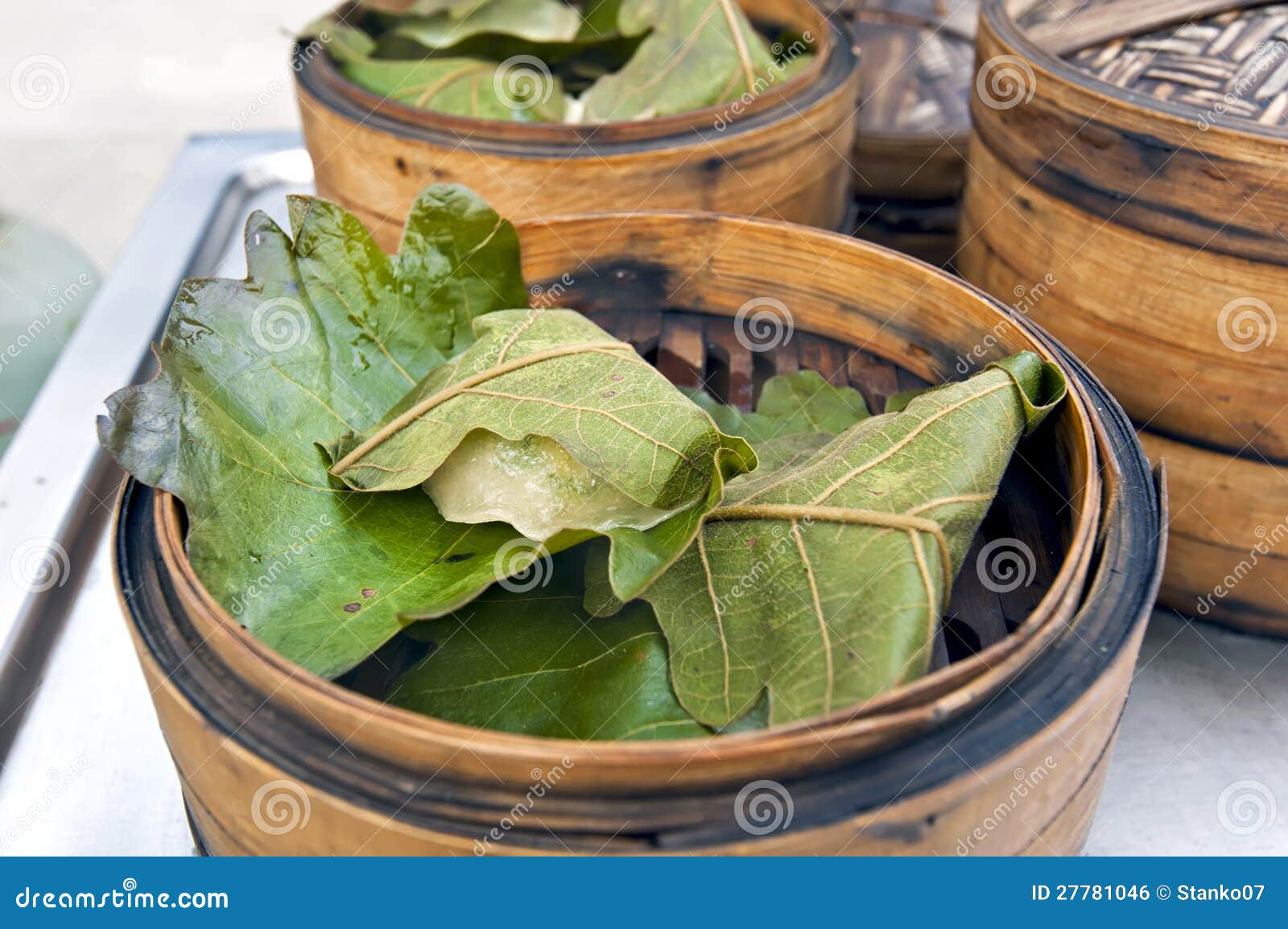 Dumplings Wrapped the Leaves Stock Photo - Image of filled, dish: 27781046