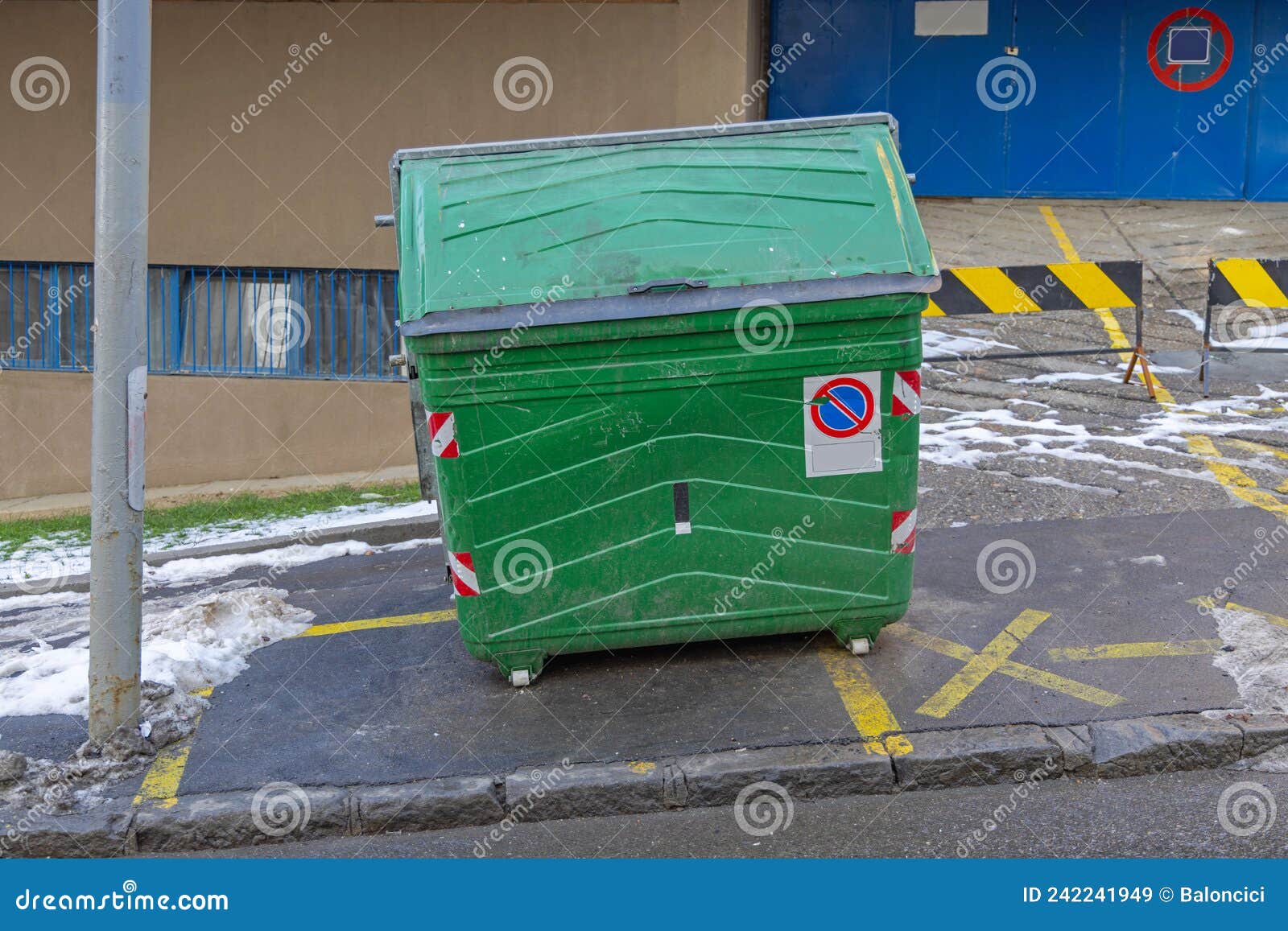 Dumpster Bin Slope stock image. Image of weather, serbia - 242241949
