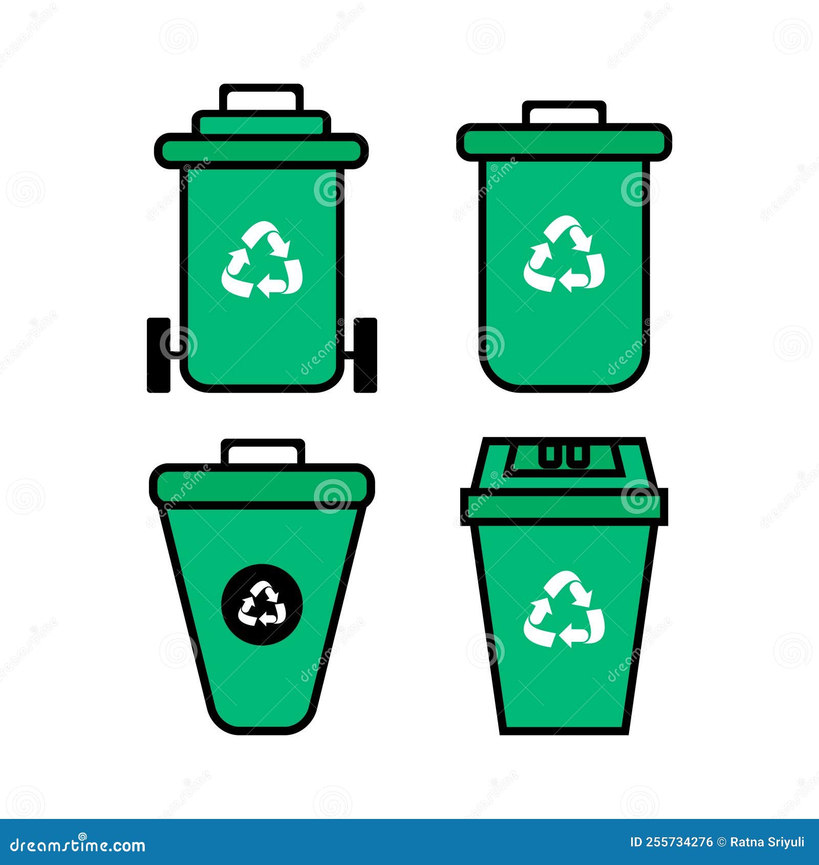Dumpster Cartoon Icon Design Flat Vector Illustration Stock Vector ...