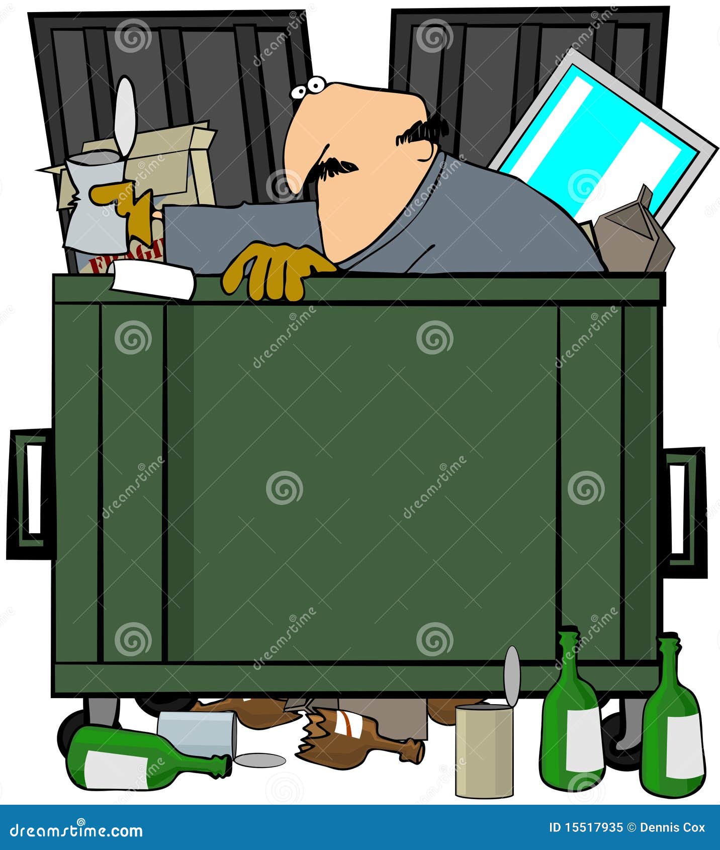Dumpster Diving Clipart