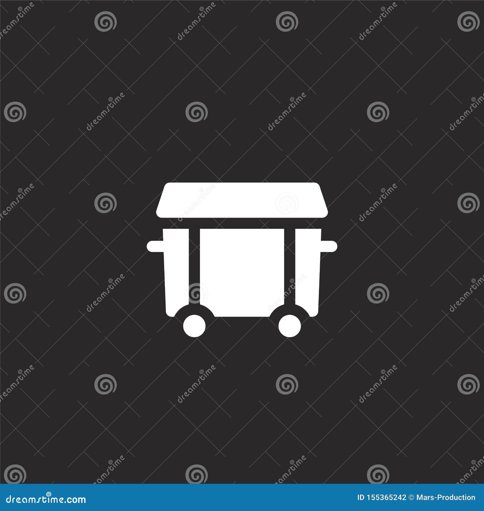 Dumpster Icon. Filled Dumpster Icon for Website Design and Mobile, App ...