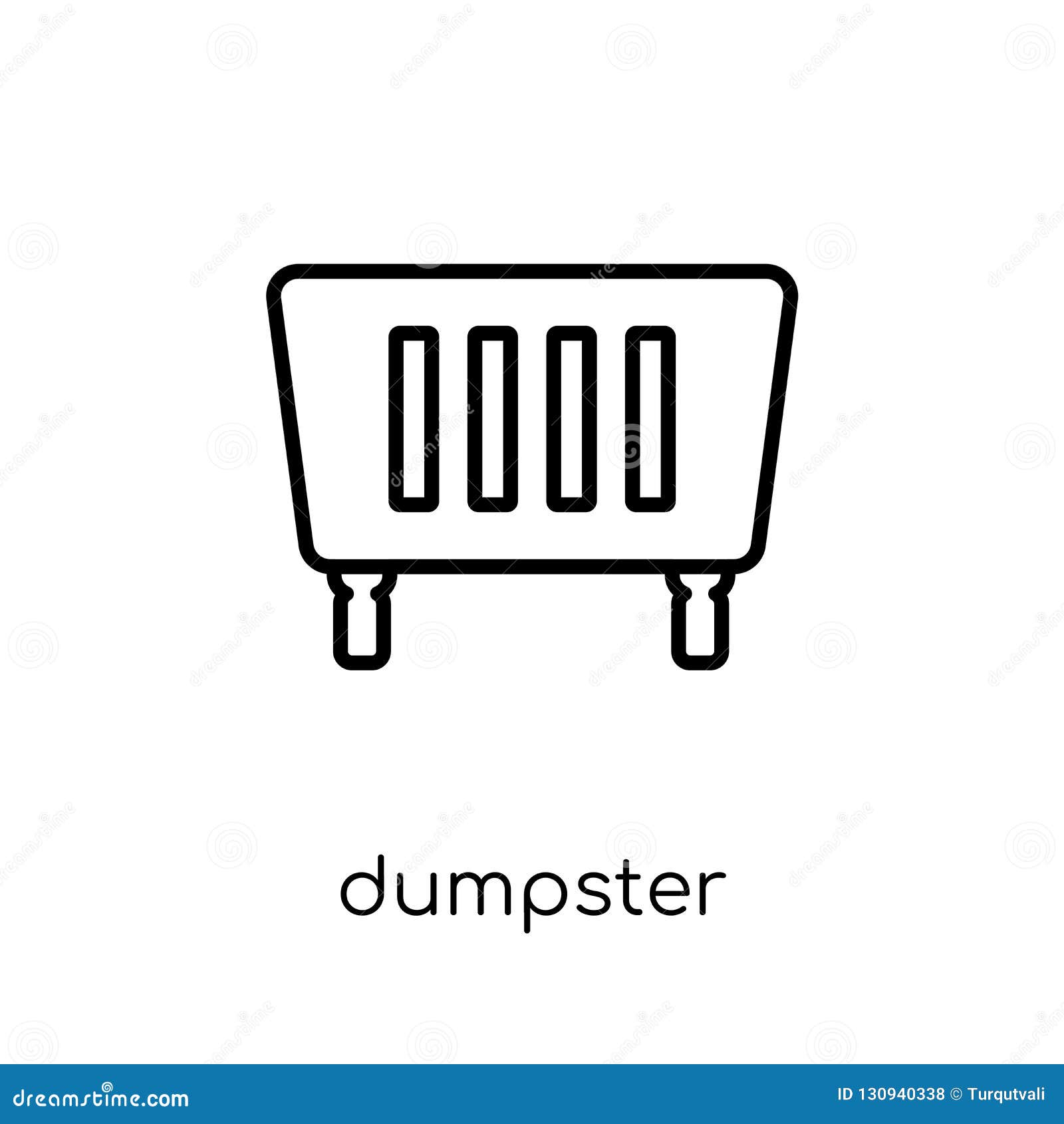 Dumpster Icon. Trendy Modern Flat Linear Vector Dumpster Icon on Stock ...