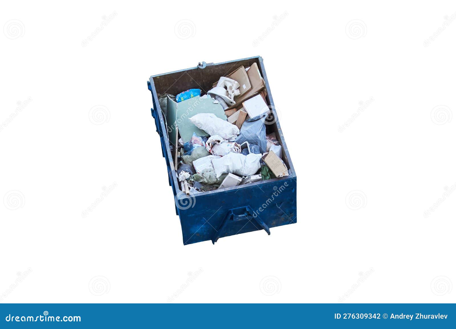 Dumpster, Isolated on a White Background. Garbage Container, Isolated ...