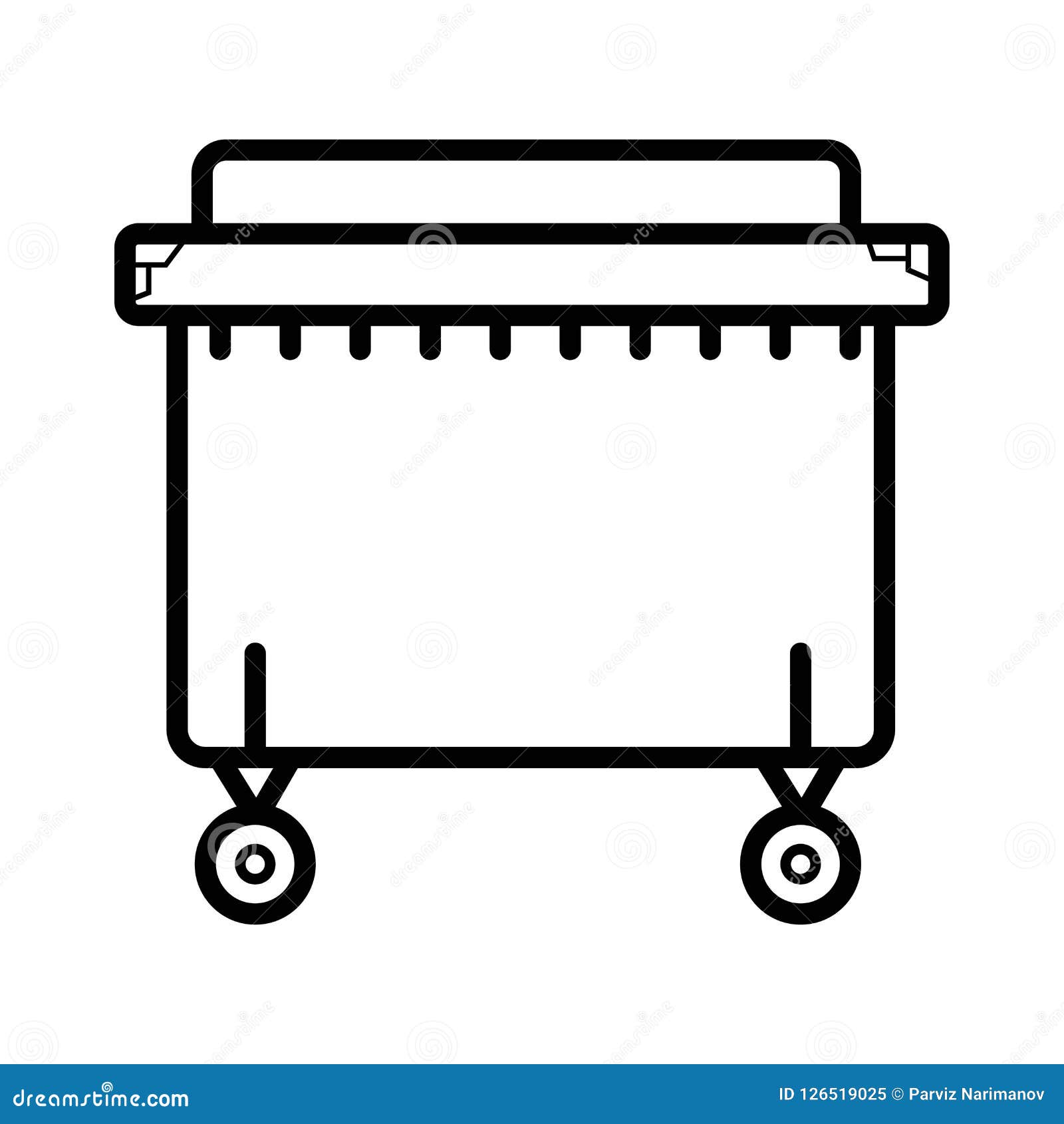 Dumpster icon stock illustration. Illustration of delete - 126519025