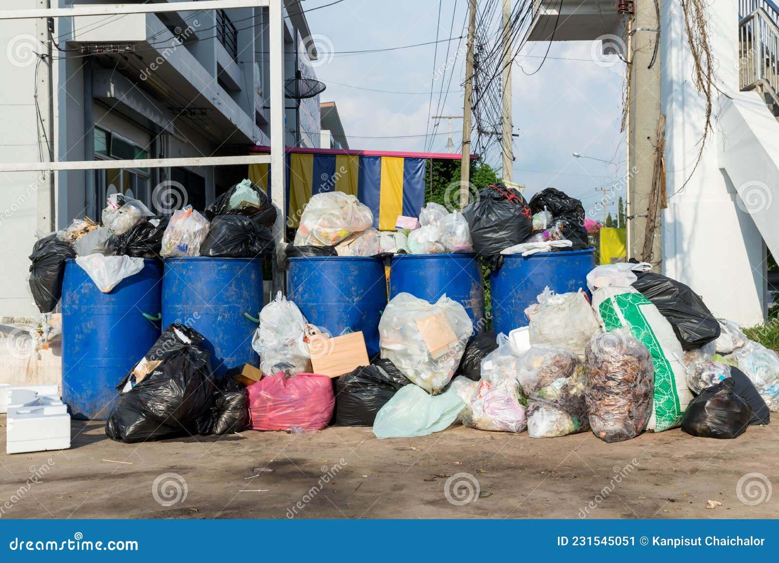 Dumpsters Being Full with Garbage. Overflowing Garbage Bins with ... Dumpsters Being Full with Garbage. Overflowing Garbage Bins with ...