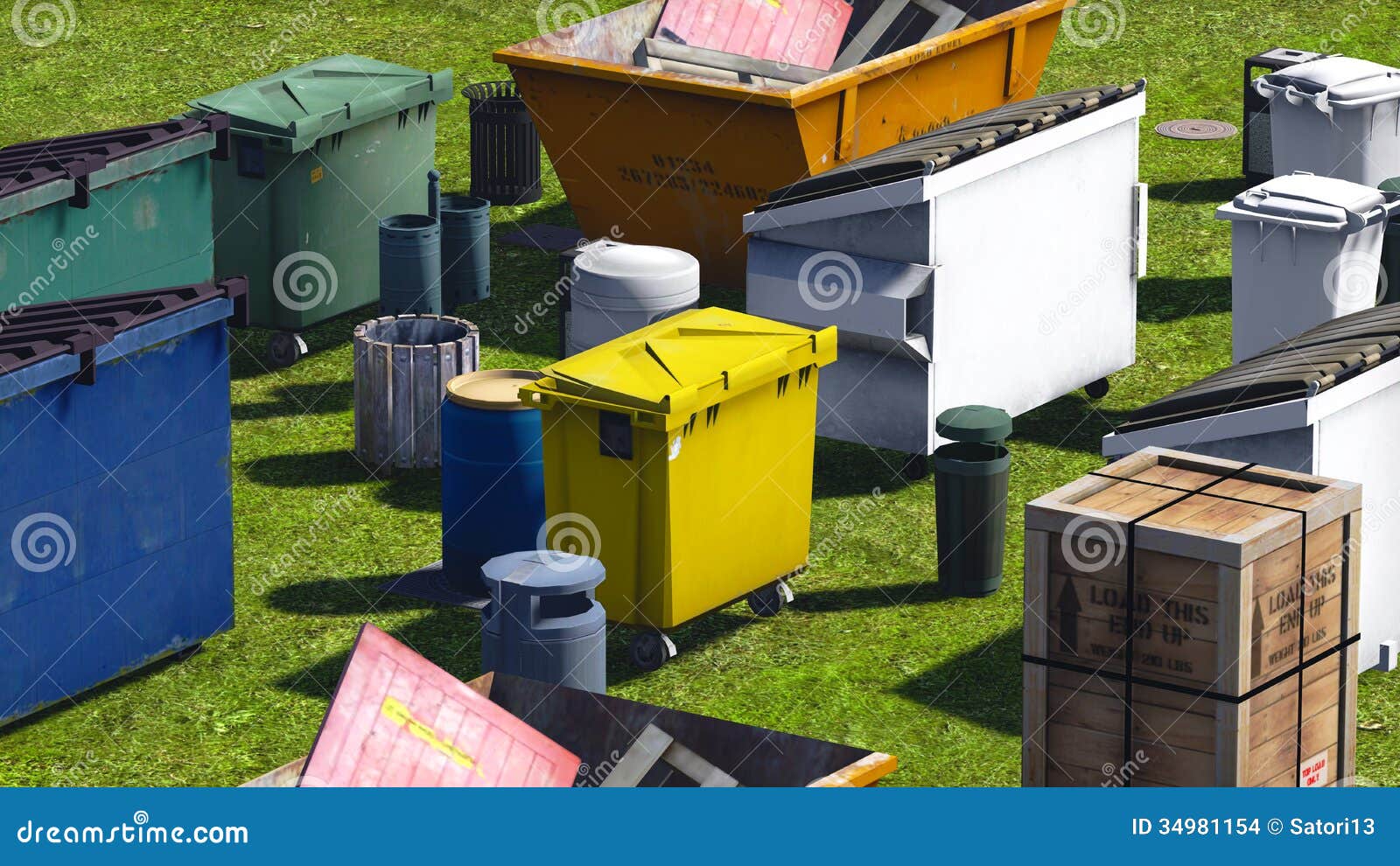Dumpsters and skips stock photo. Image of disposable - 34981154
