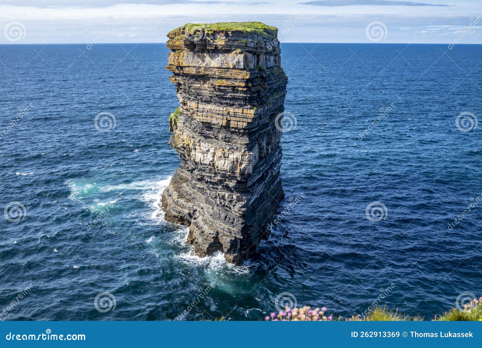 The Dun Briste Sea Stack Off the Cliffs of Downpatrick Head in County ...