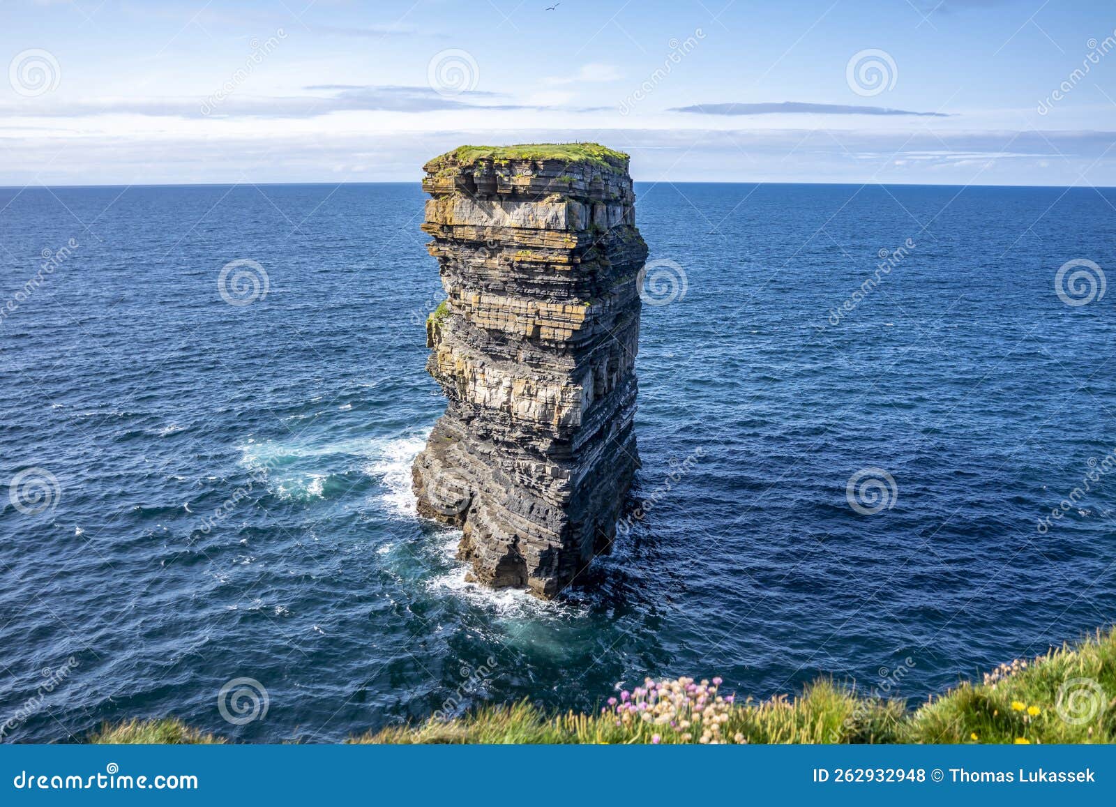 The Dun Briste Sea Stack Off the Cliffs of Downpatrick Head in County ...