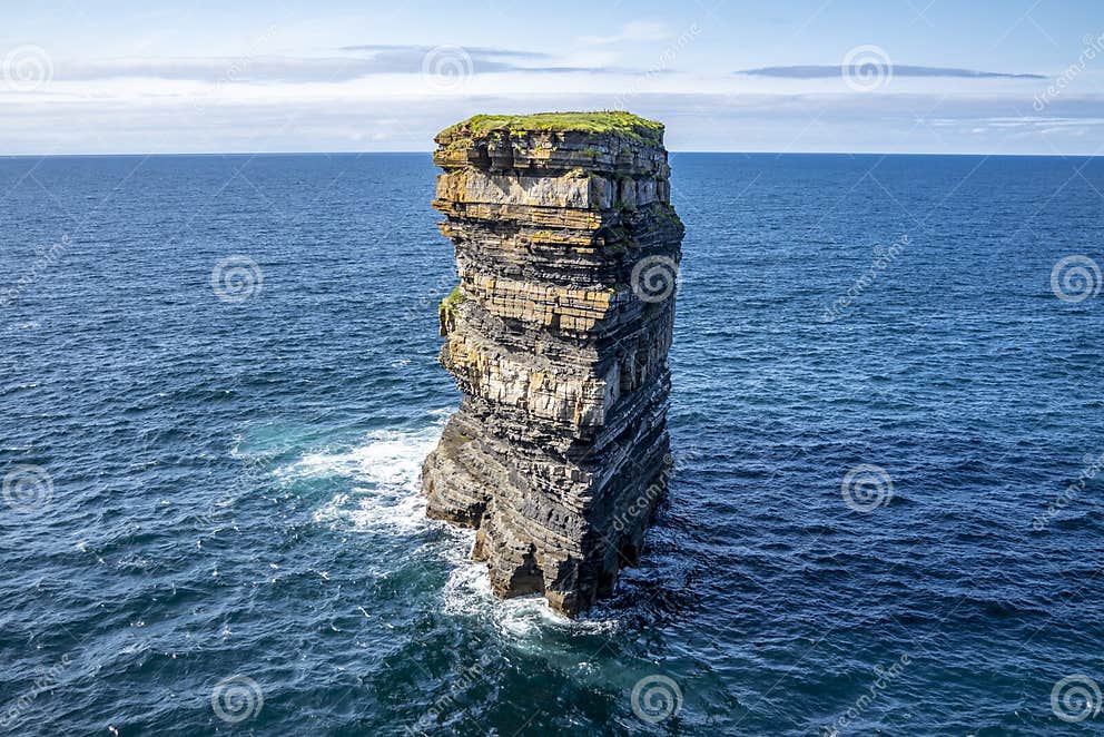 The Dun Briste Sea Stack Off the Cliffs of Downpatrick Head in County ...