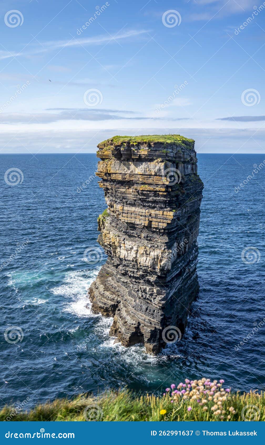 The Dun Briste Sea Stack Off the Cliffs of Downpatrick Head in County ...