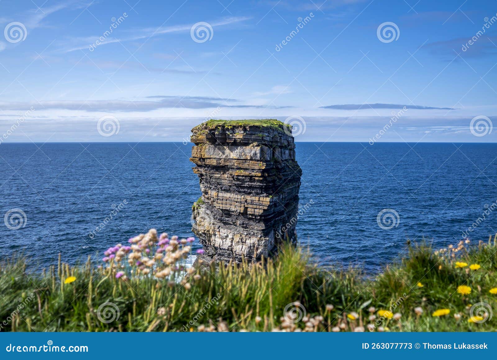The Dun Briste Sea Stack Off the Cliffs of Downpatrick Head in County ...