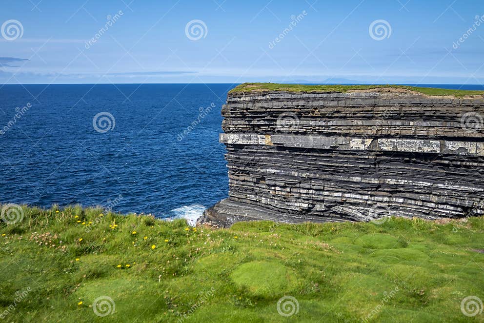 The Dun Briste Sea Stack Off the Cliffs of Downpatrick Head in County ...