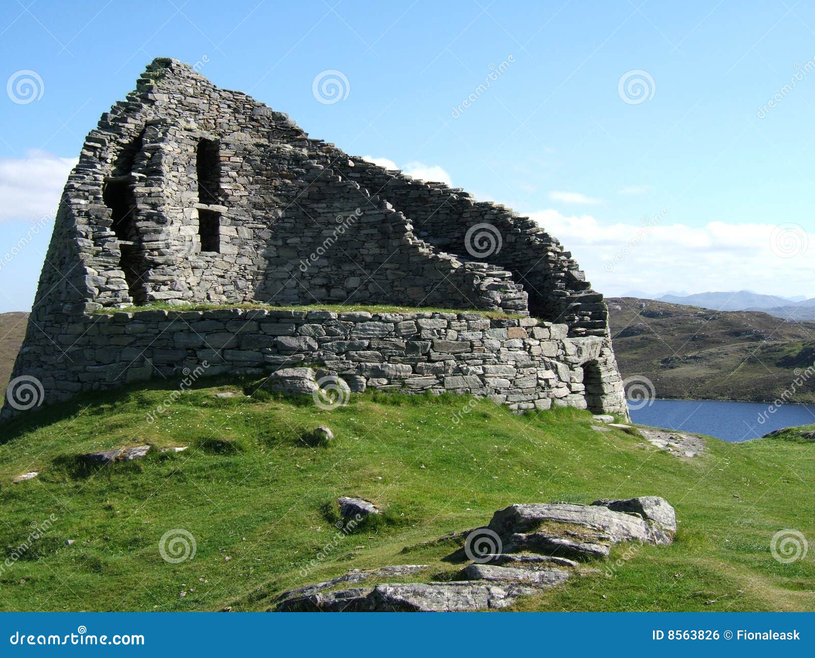 Dun Carloway Broch stock photo. Image of outer, fortification - 8563826