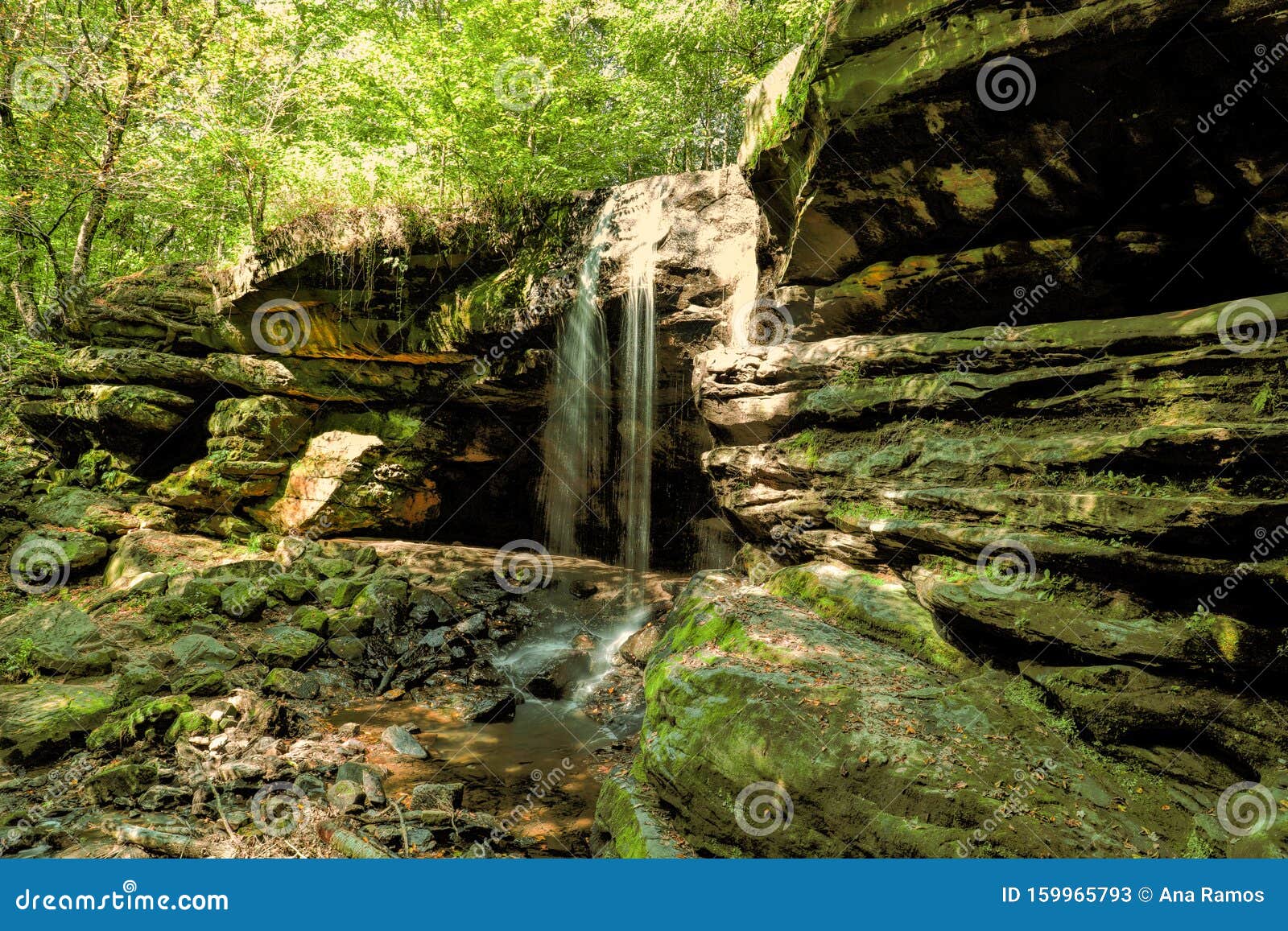 Dundee creek falls stock image. Image of isolated, hiking - 159965793