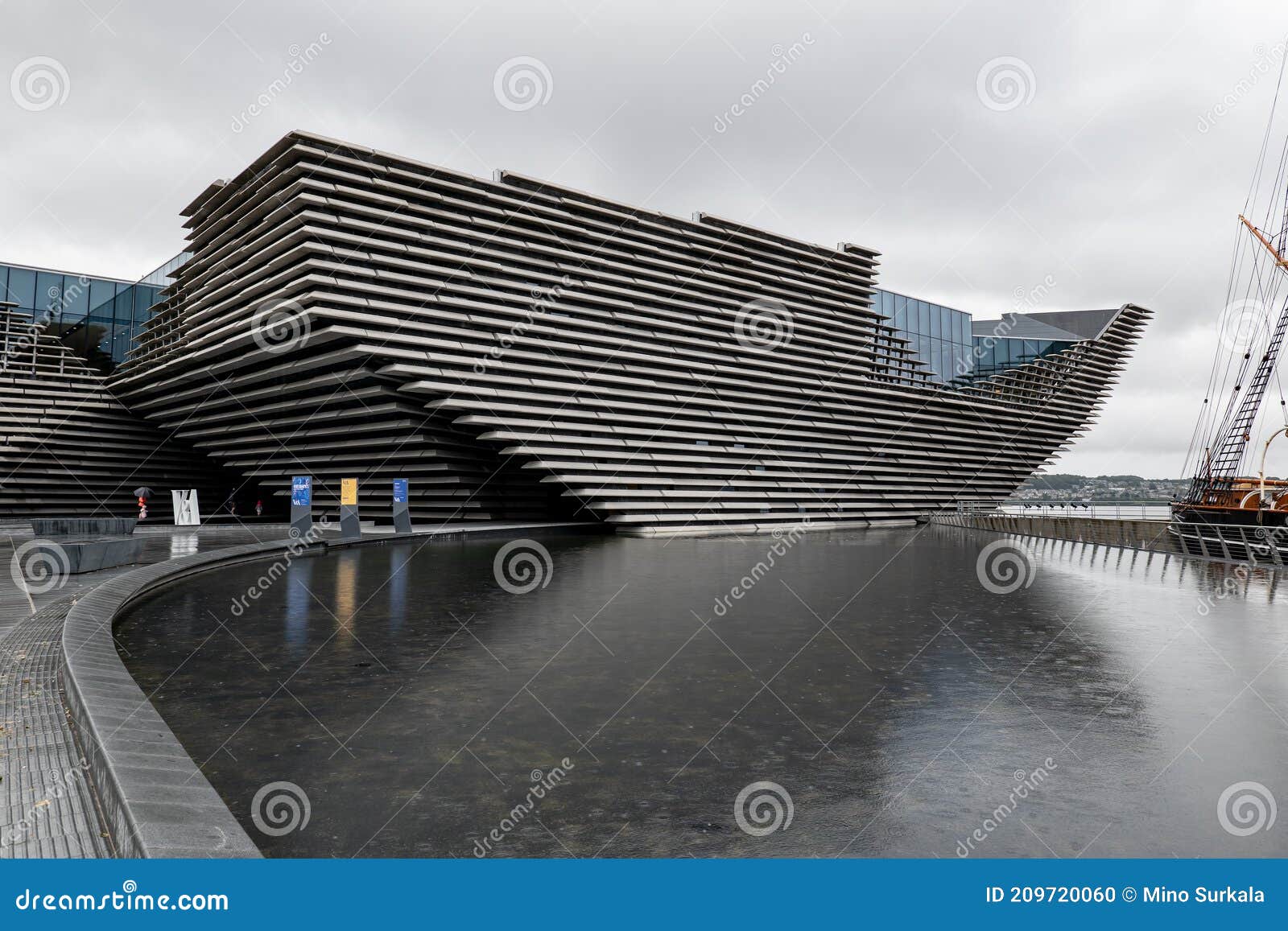 Ship-shaped Building of V&a Design Museum in Dundee, Scotland with a ...