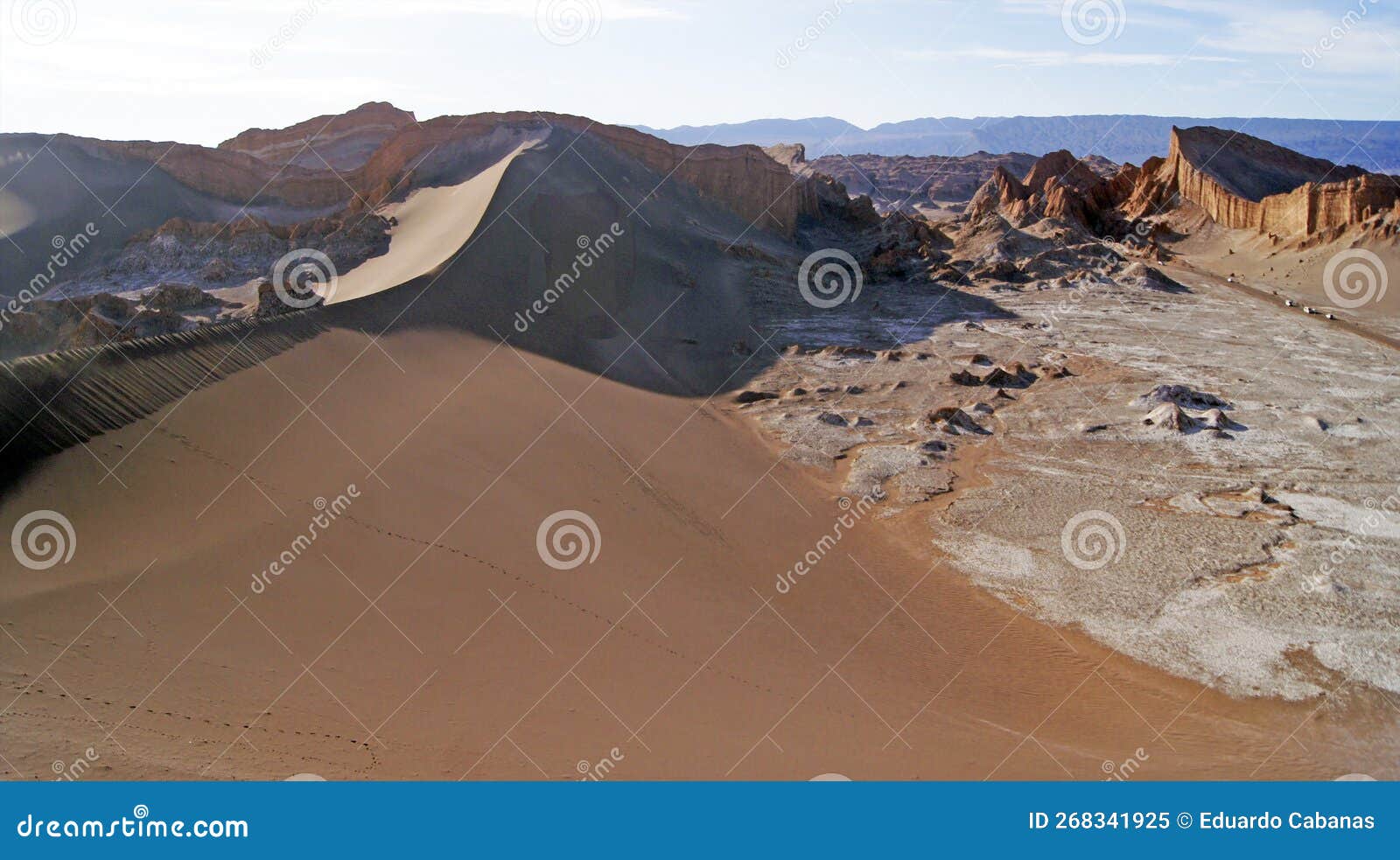 Dune and Amphitheatre, Valley of the Moon, Atacama Desert, Chile Stock ...