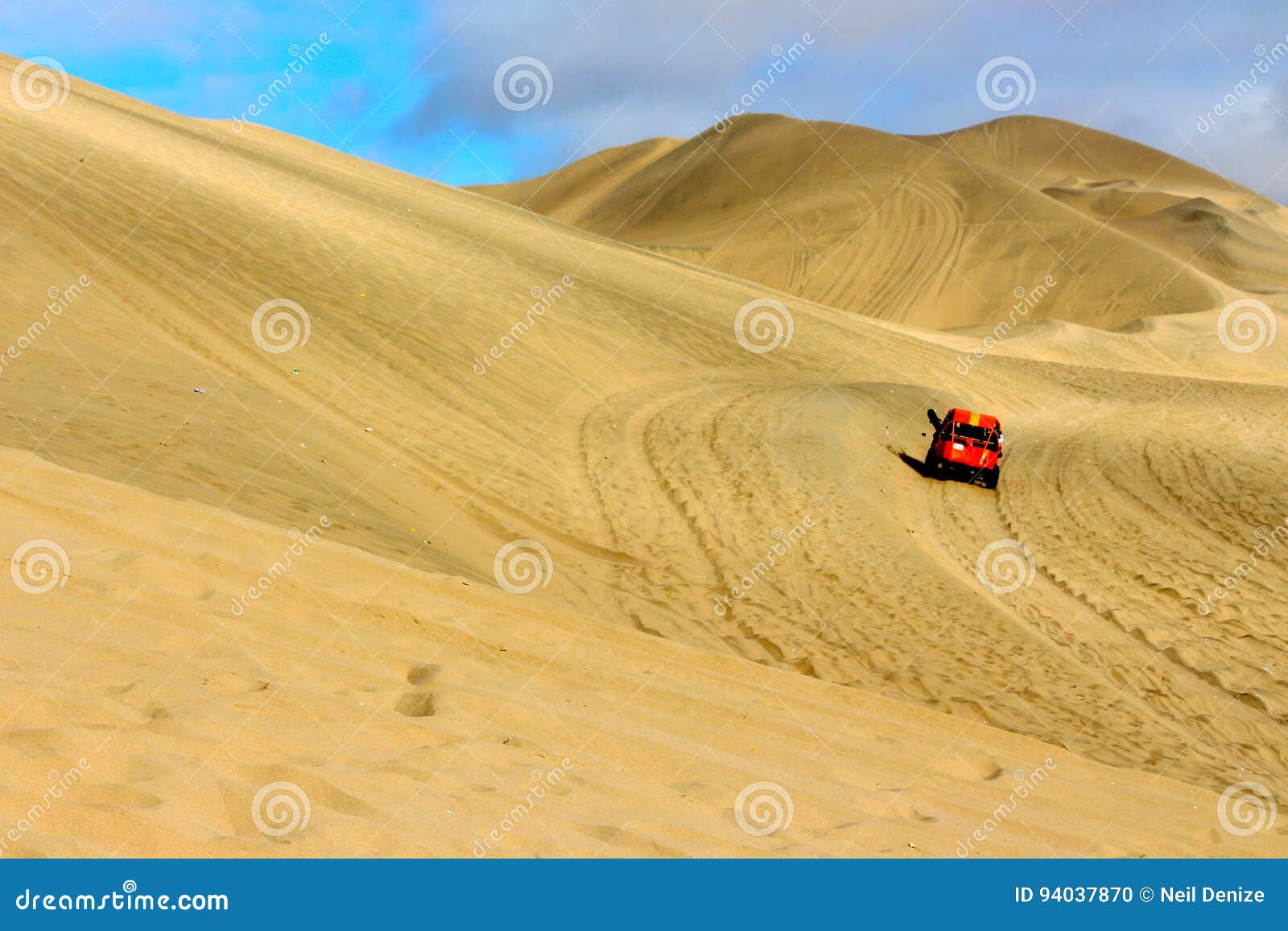 Dune Buggy stock photo. Image of dune, high, blue, danger - 94037870