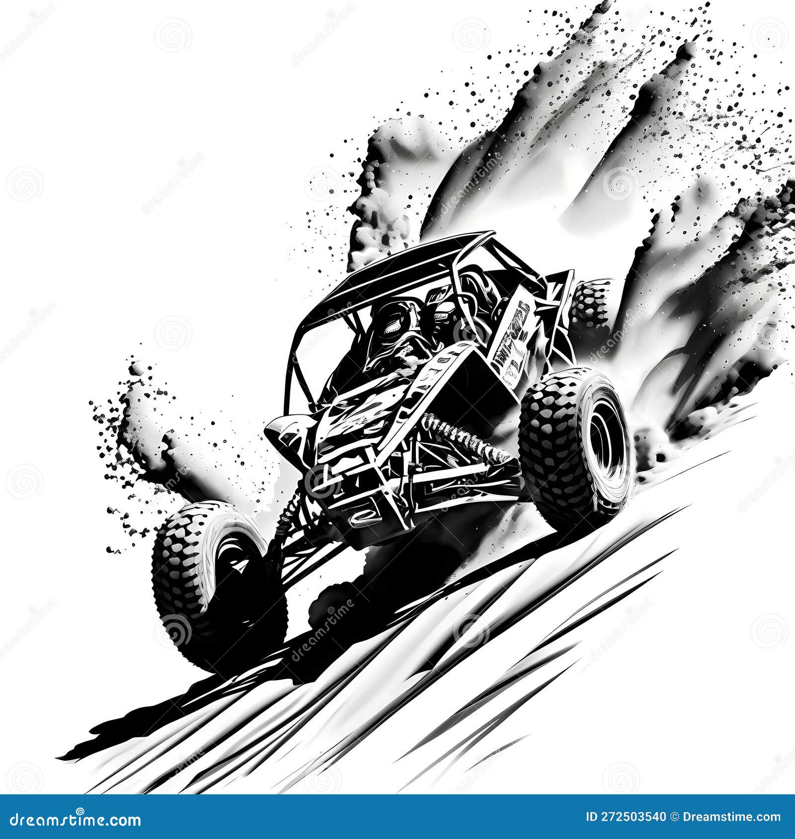 Dune Buggy Racing. Generative AI Stock Illustration - Illustration of ...