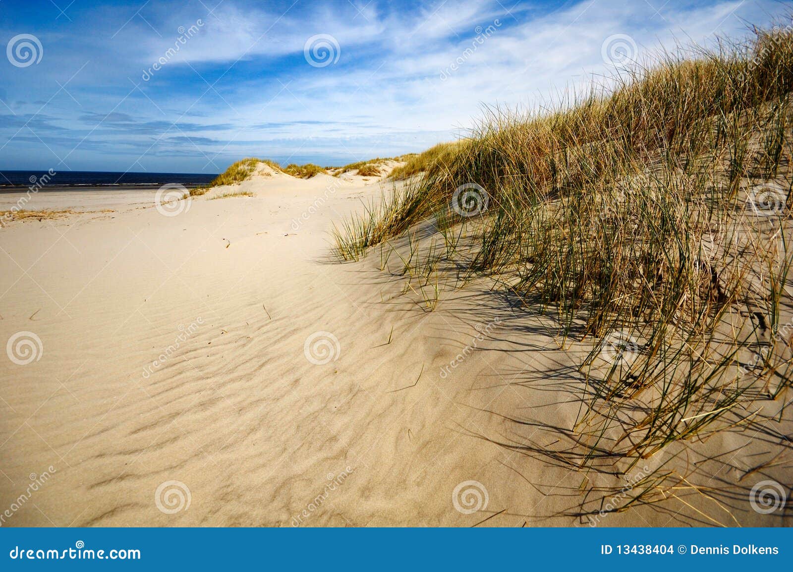 Dunes, Beach and Coast at Ameland, the Netherlands Stock Photo - Image ...
