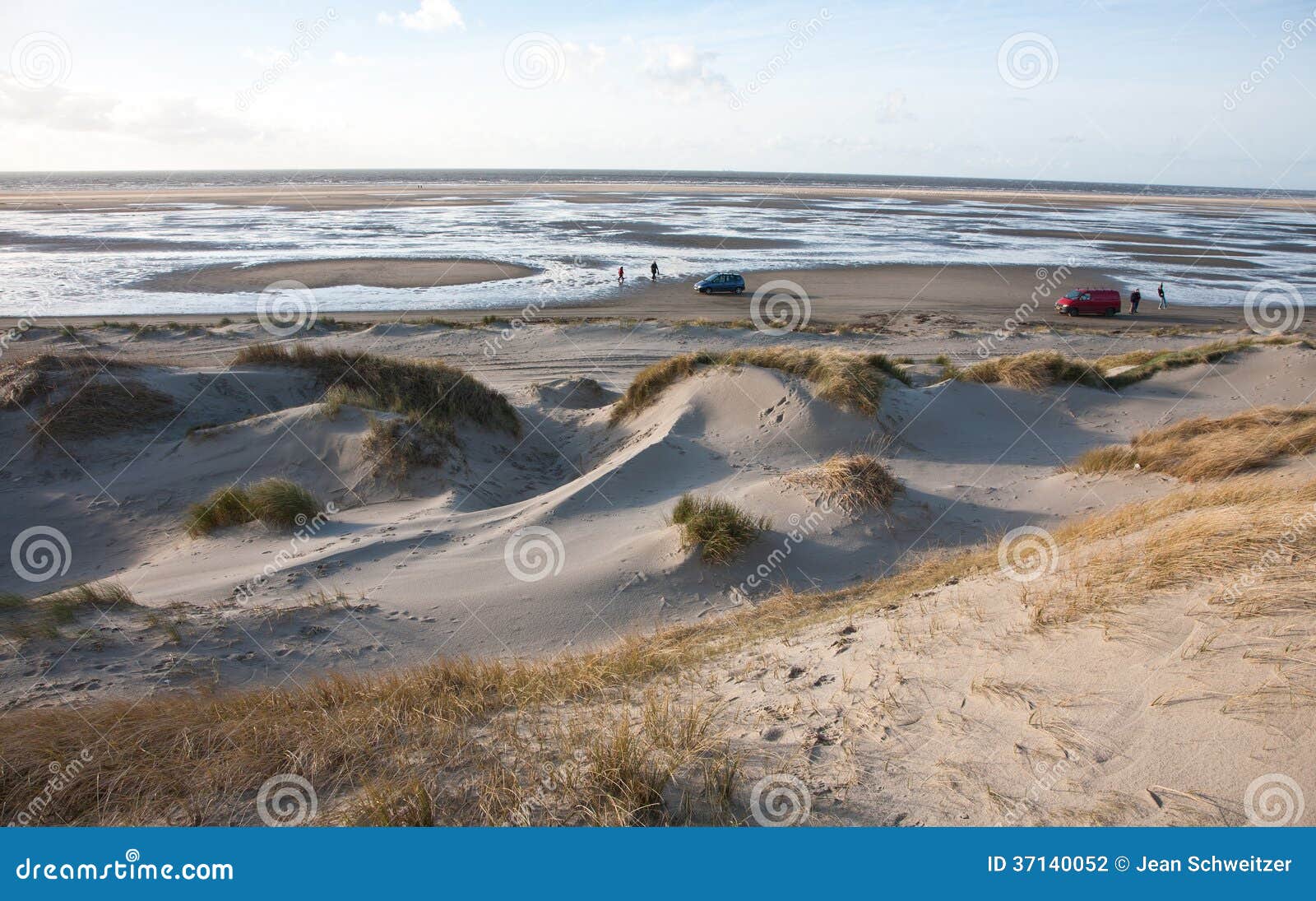 Dunes Fronting the Beach. Island of Fanoe in Denmark Stock Photo ...