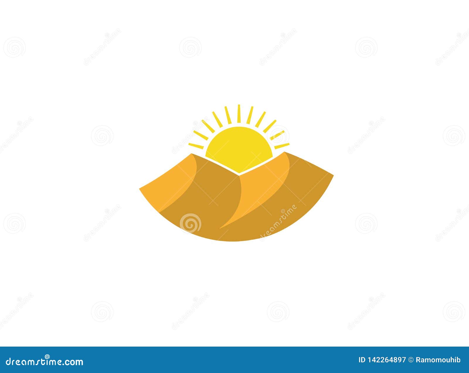 Dunes Logo. Desert Symbol, Dunes. Simple Icon With Sandhills ...