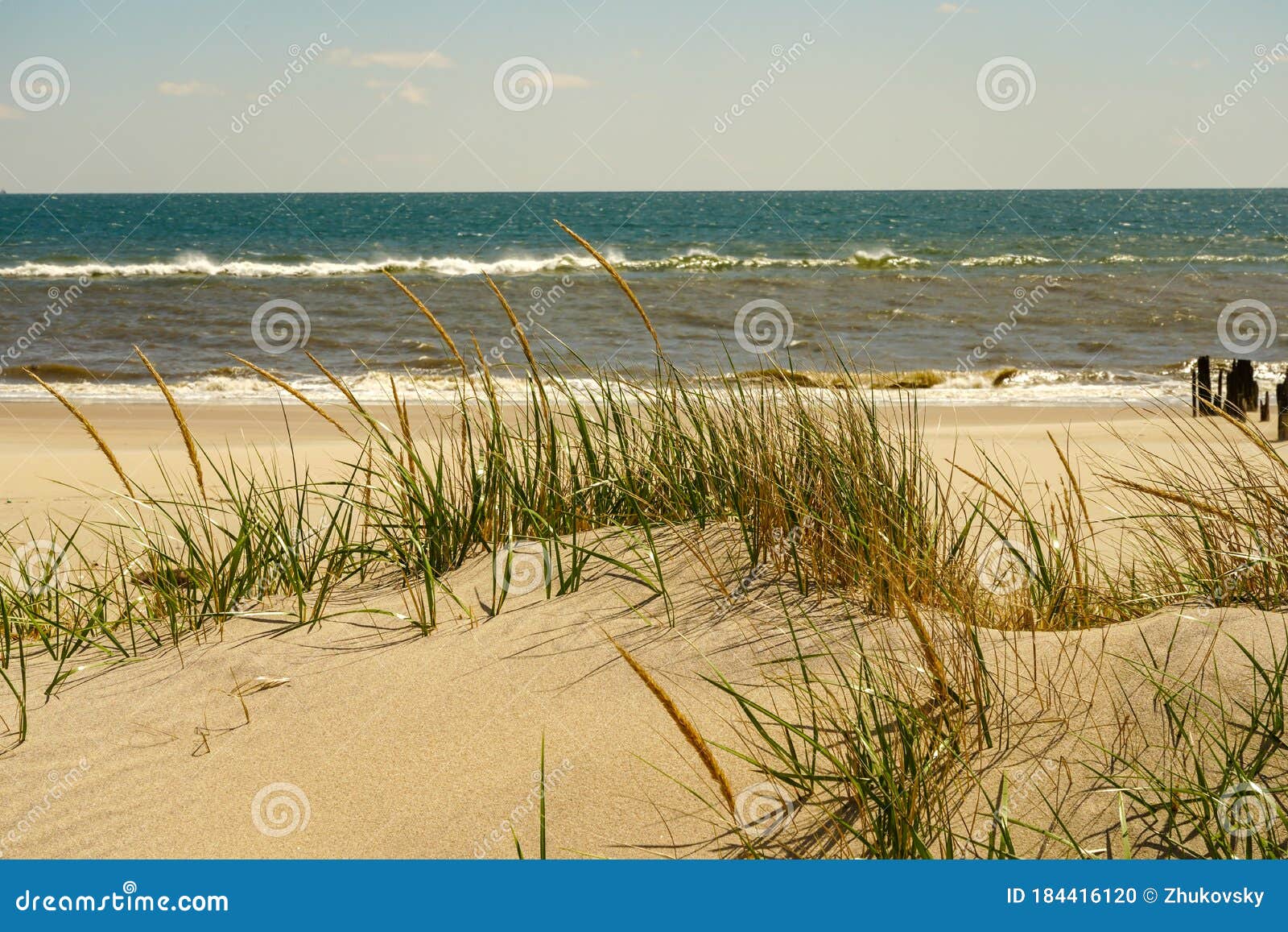 Dunes and Waves at Atlantic`s Beach Stock Photo - Image of island ...