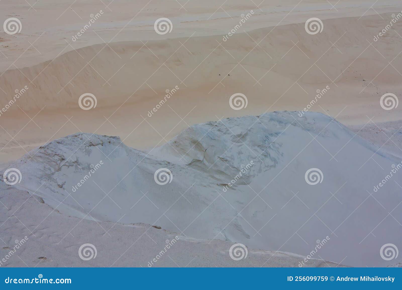 Dunes of White and Yellow Sand in the Desert Stock Image - Image of ...