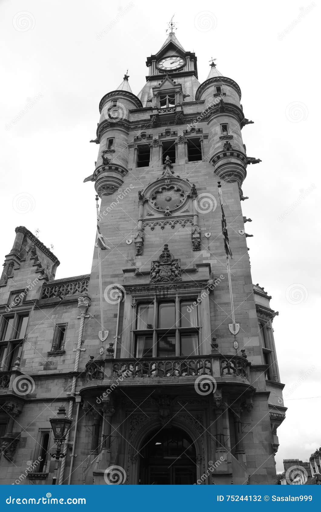 Dunfermline Clock Tower stock photo. Image of fife, architecture - 75244132