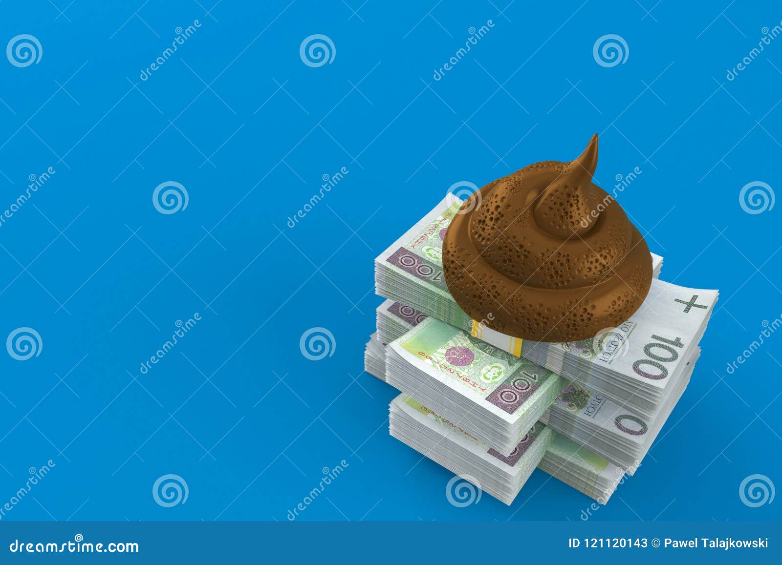 With Money Bag Poop Emoticon Character Cartoon Vector Illustration ...