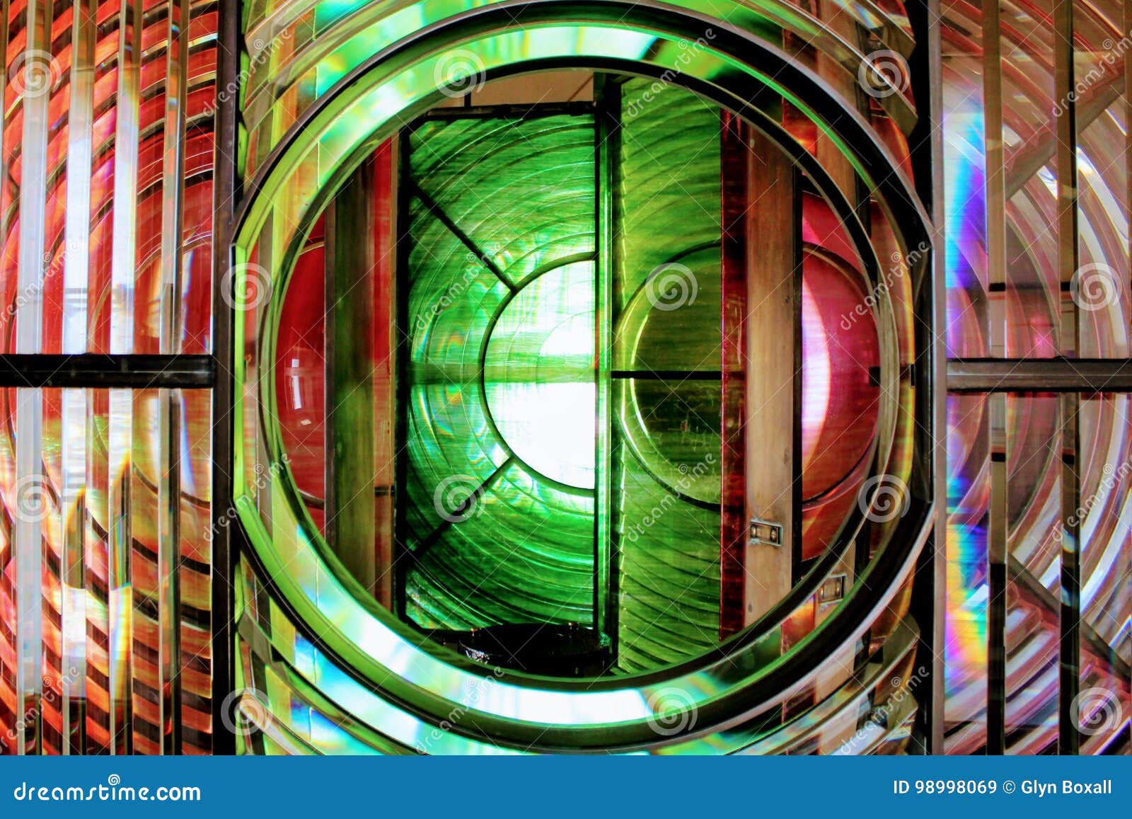 Dungeness Lighthouse Red and Green 2 Stock Image - Image of staircase ...