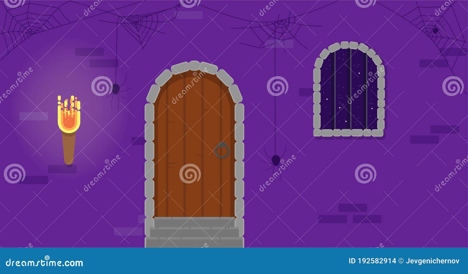 Dungeon Door Simple Icon. Clipart Image Vector Illustration ...