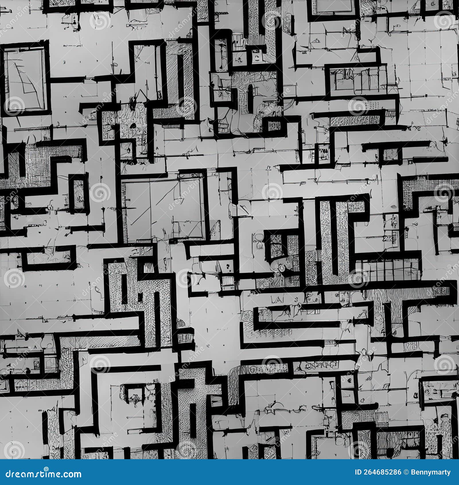 Dungeon Map And Floor Plan TILE Royalty-Free Cartoon | CartoonDealer ...