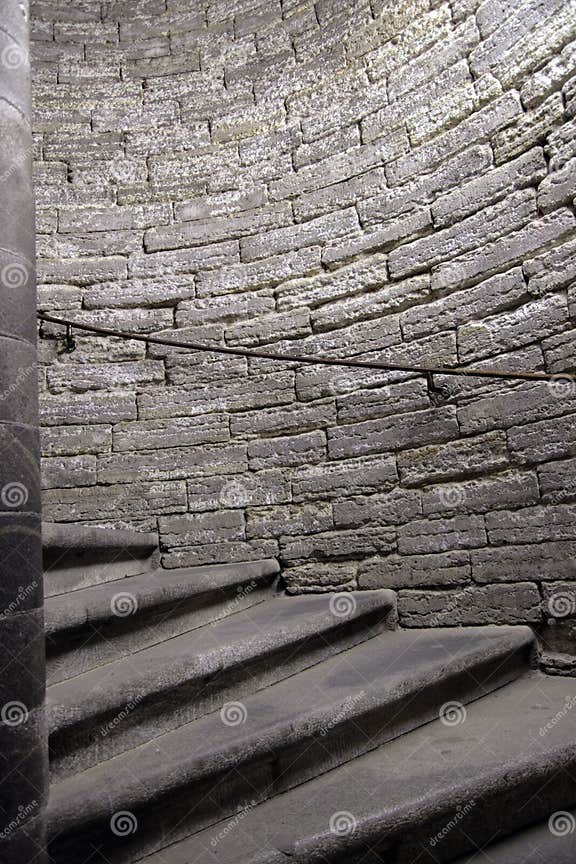 Dungeon with Spiral Staircase Stock Photo - Image of brick, dark: 12233304