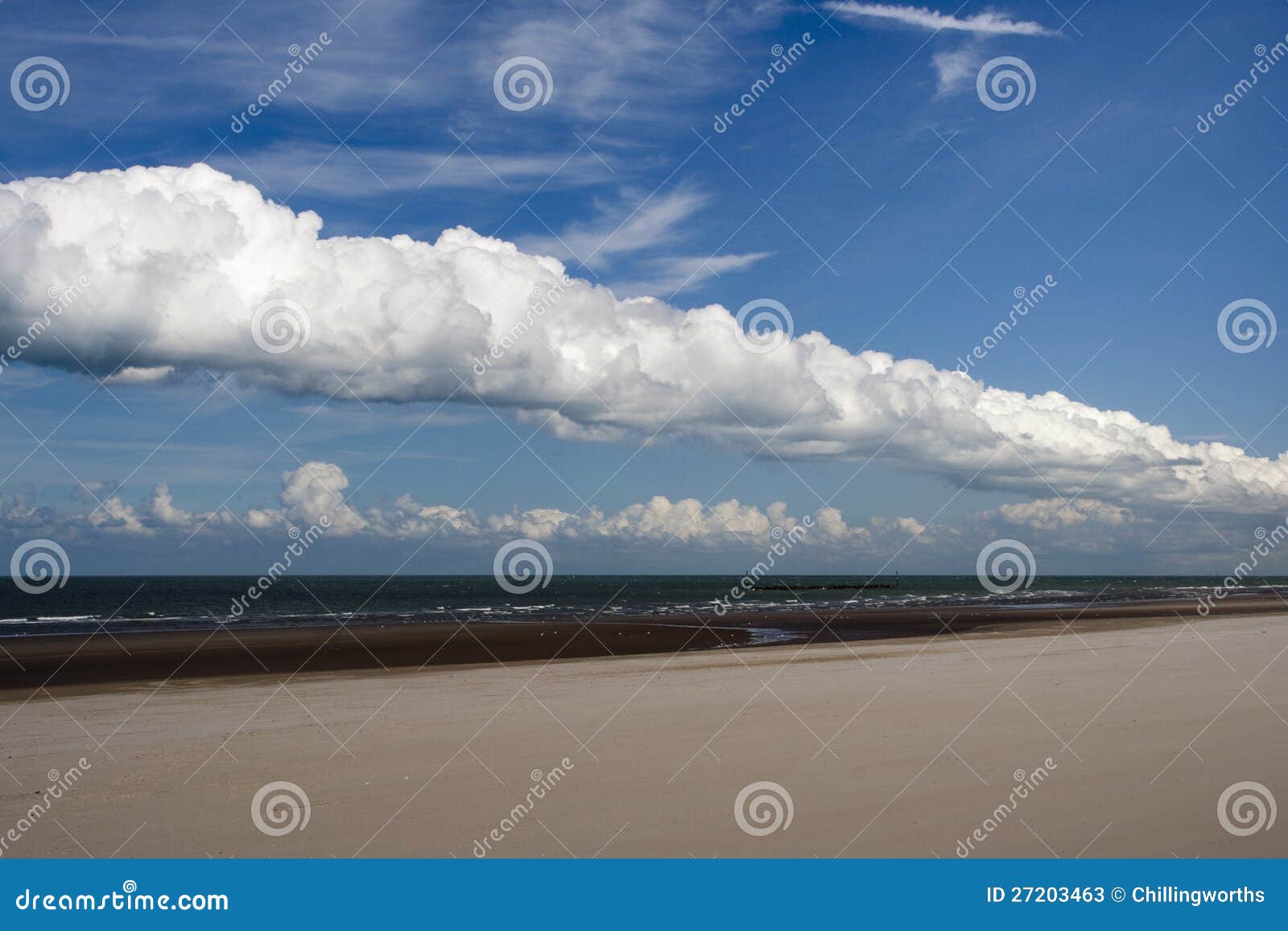 Dunkirk Beach, France stock image. Image of white, clouds - 27203463