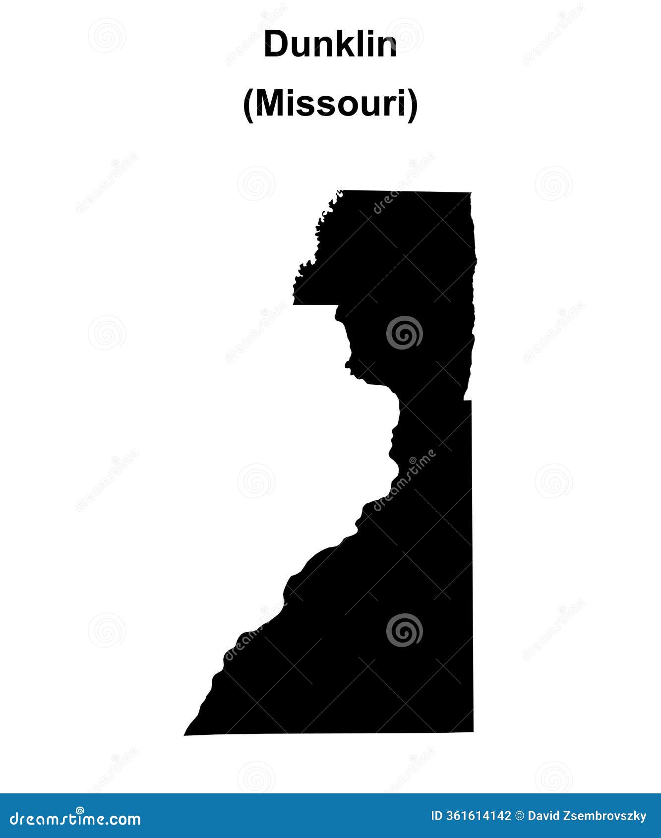 Dunklin Outline Map Vector Illustration | CartoonDealer.com #357453120