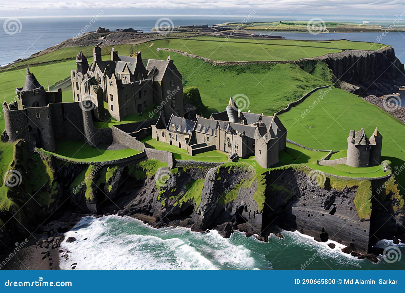 Dunluce Castle stock photo. Image of building, fortification - 290665800