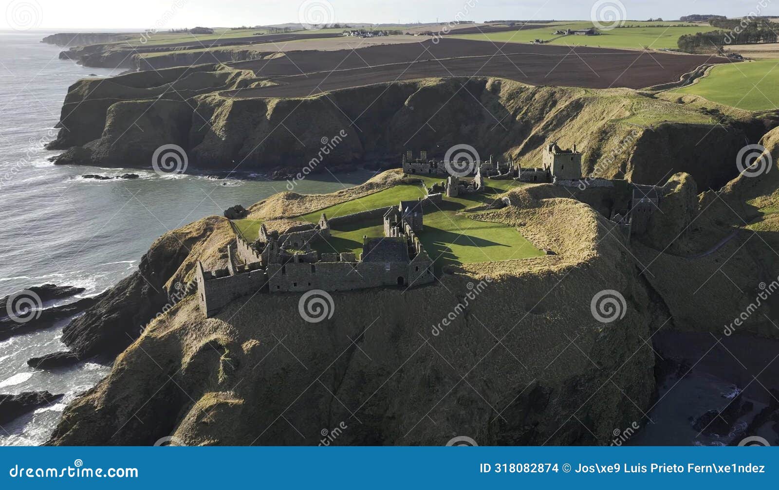 Dunnottar Castle Ruins in Scotland Stock Photo - Image of fortress ...