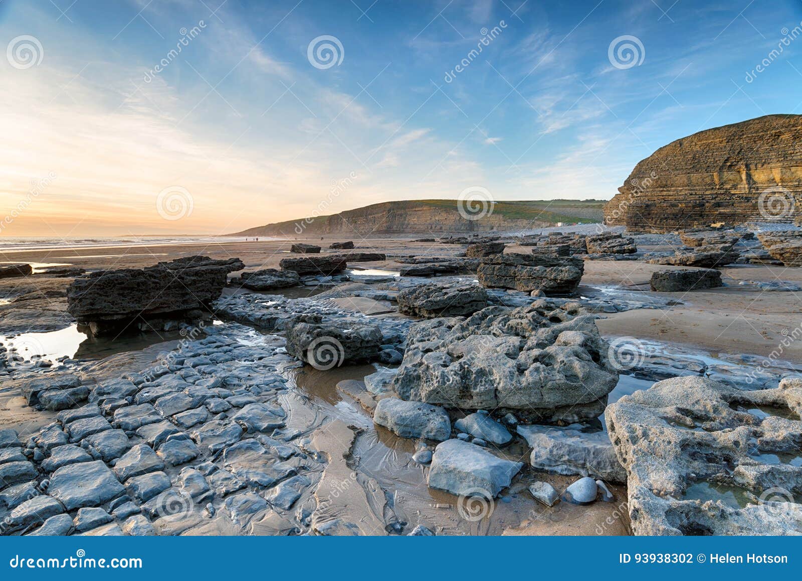 Dunraven Bay in Wales stock photo. Image of seascape - 93938302