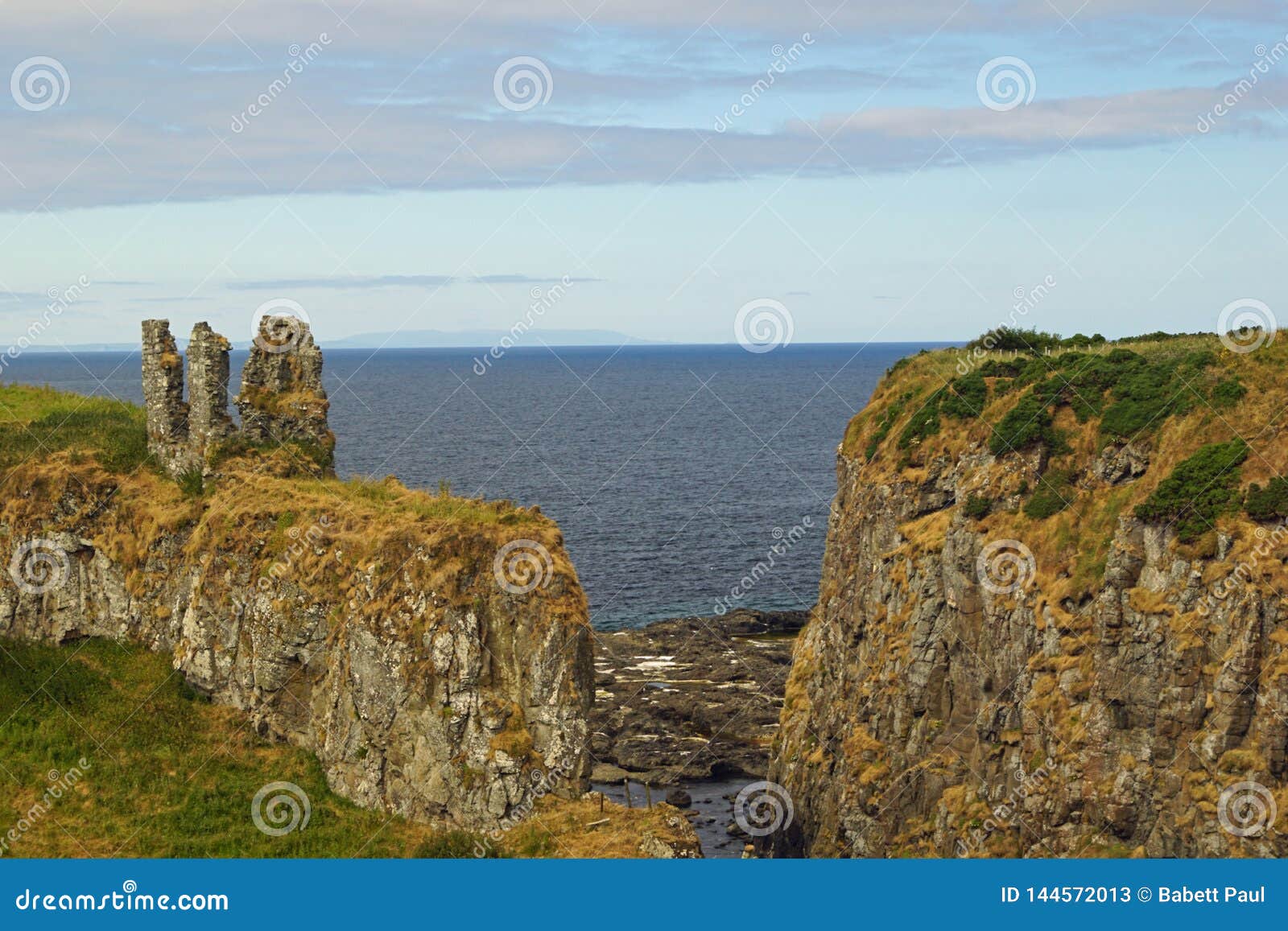 Dunseverick Castle stock image. Image of buildings, sightseeing - 144572013