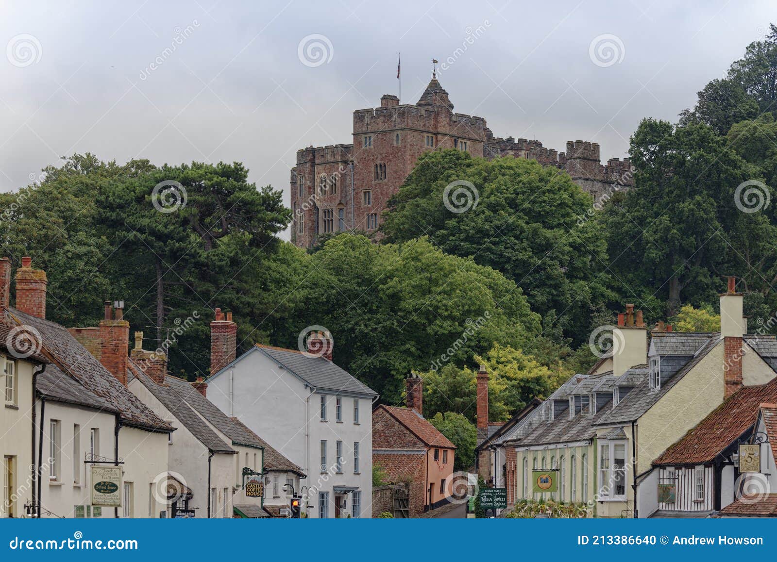 Dunster Castle, Devon, England Editorial Image - Image of home, road ...