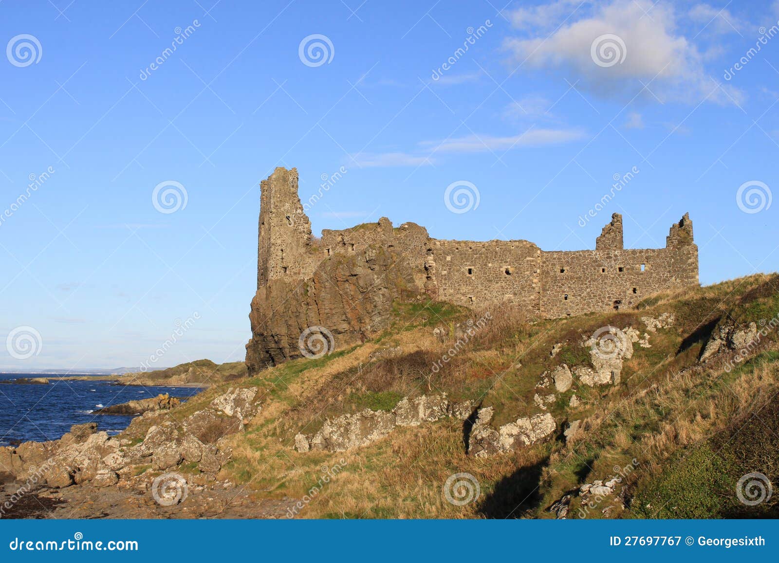 Dunure Castle, Dunure, Ayrshire, Scotland. Stock Image - Image of ...