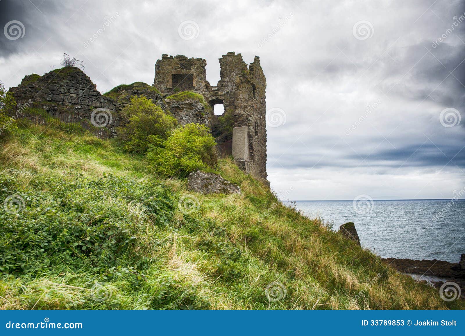 Dunure castle stock image. Image of chateau, castle, fortification ...