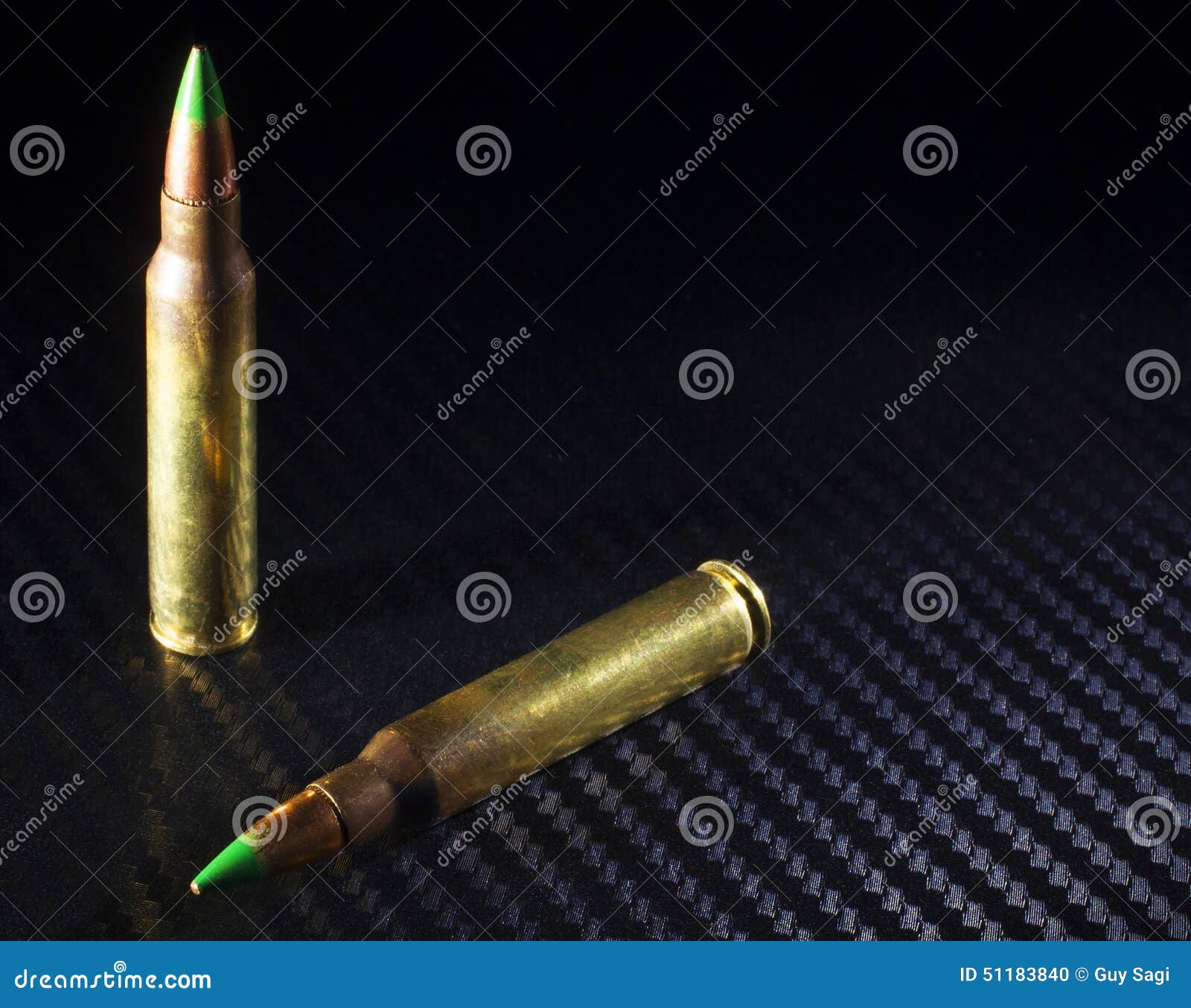 Duo cartridges stock photo. Image of ammunition, m855 - 51183840