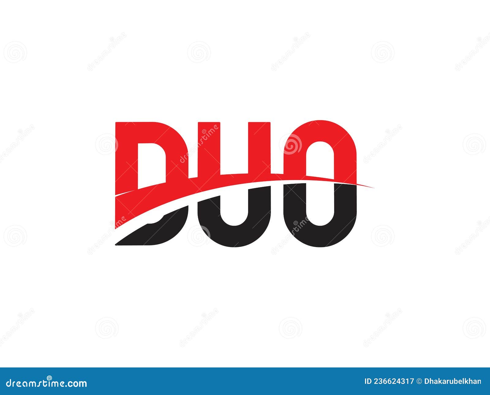 DUO Letter Initial Logo Design Vector Illustration Stock Vector ...