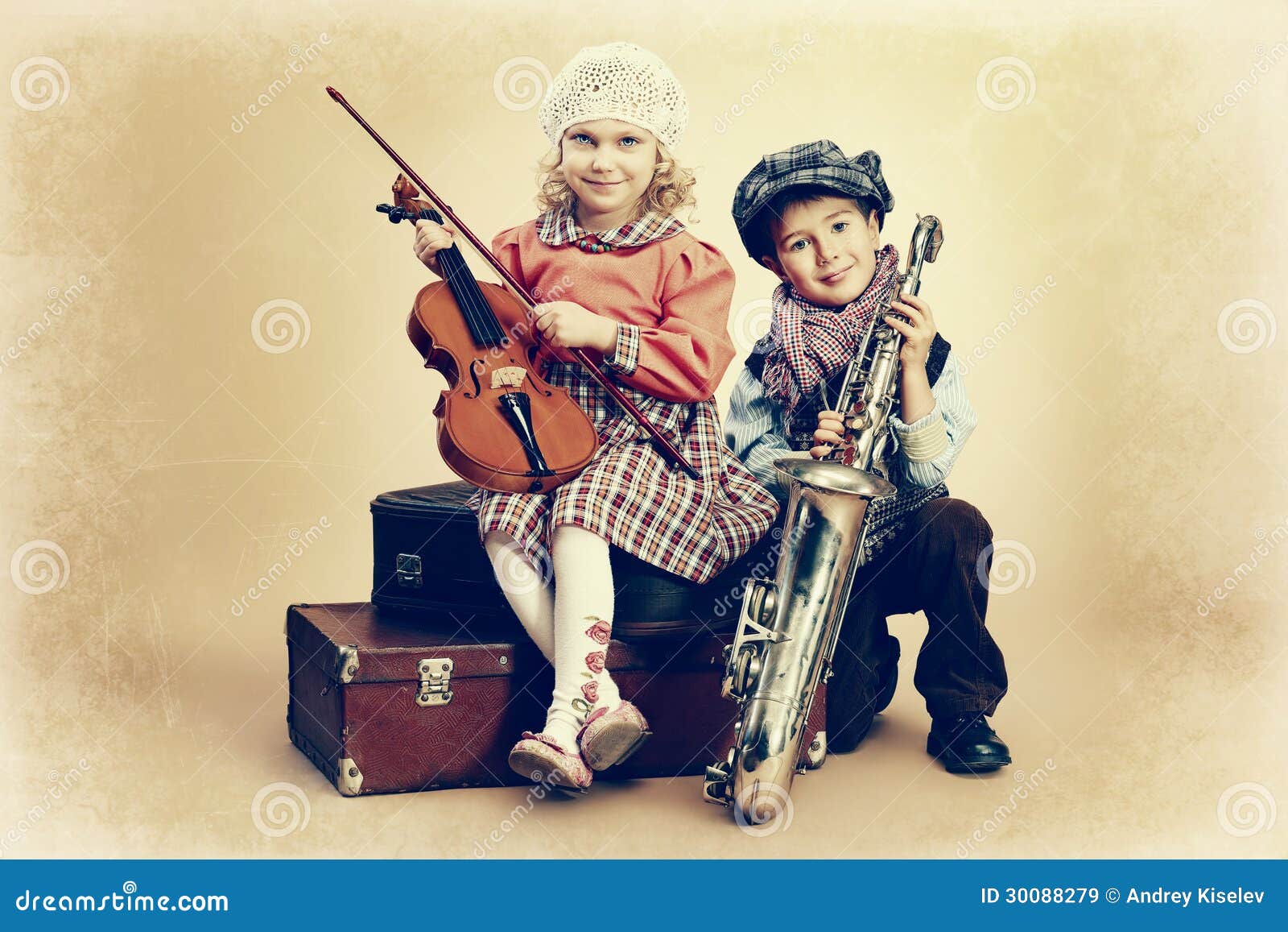 Duo musical image stock. Image du enfance, lifestyle - 30088279