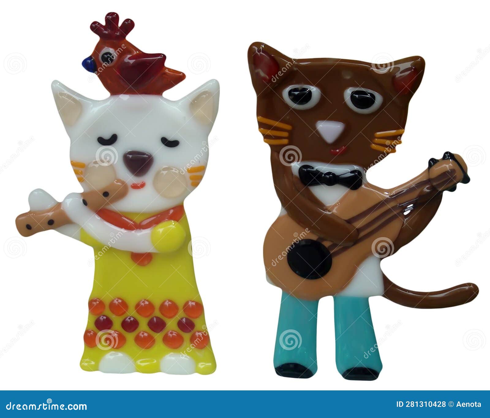 Duo of musicians cats stock illustration. Illustration of fife - 281310428