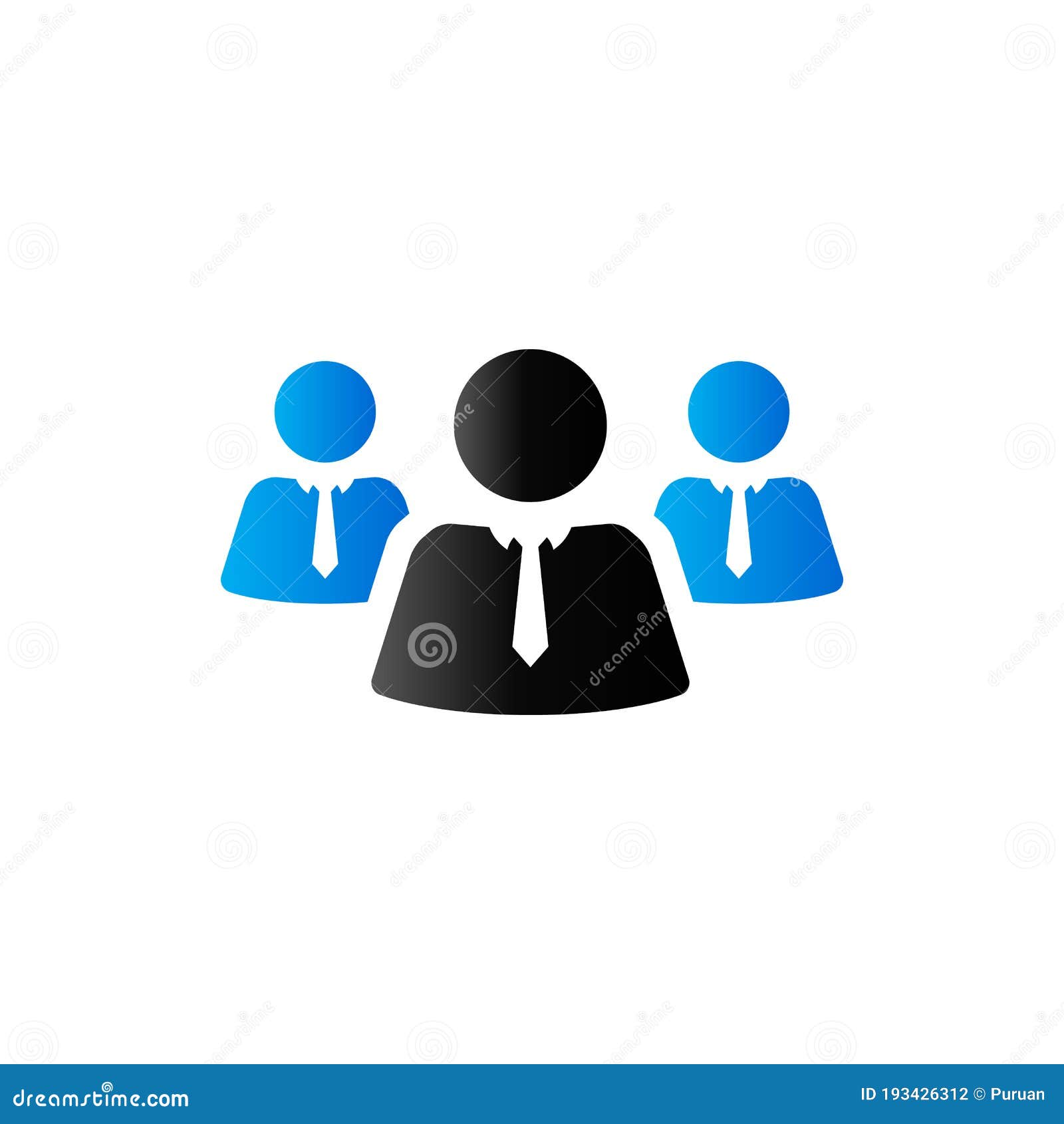 Duo Tone Icon - Teamwork stock vector. Illustration of signs - 193426312