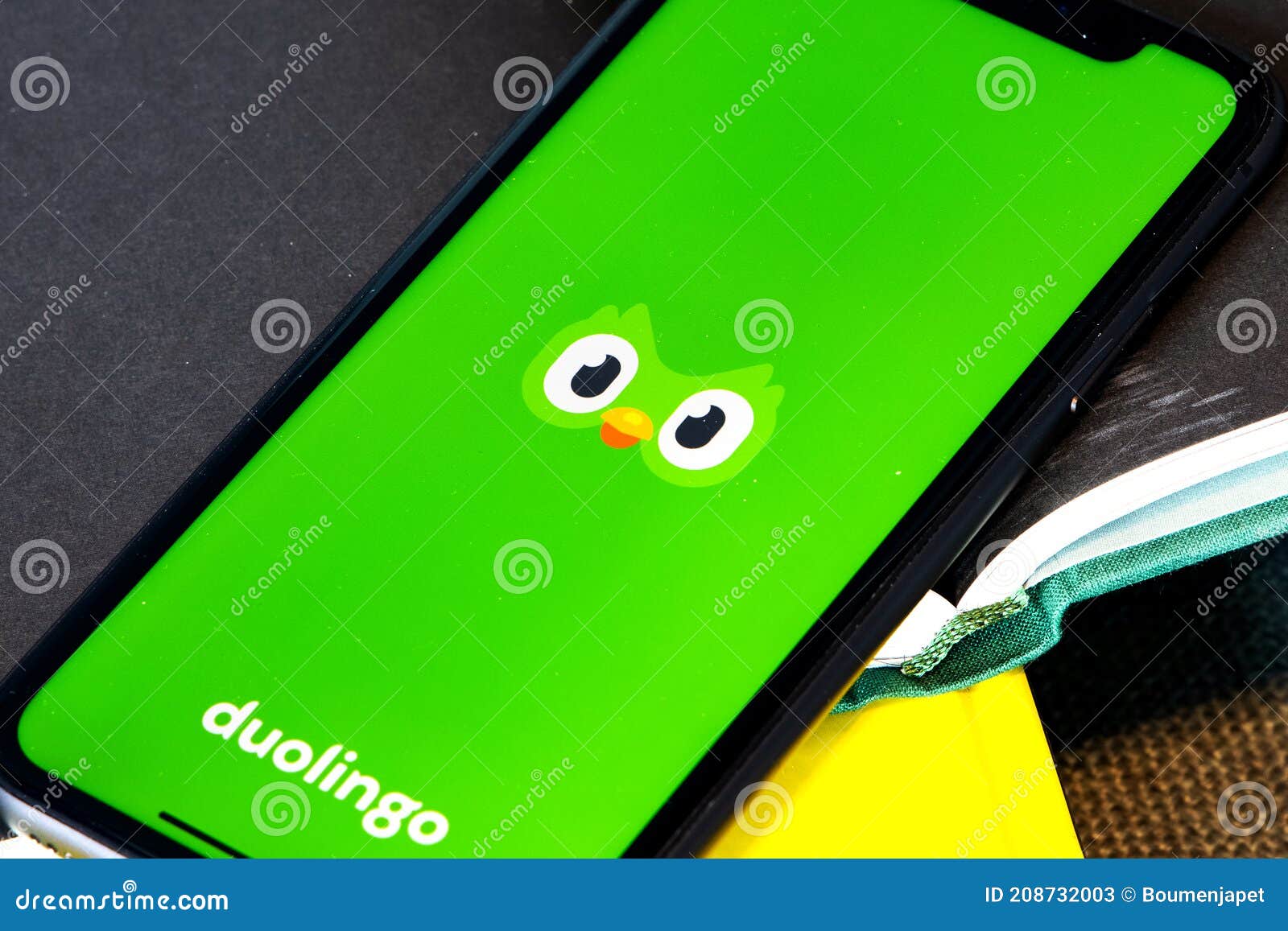 Duolingo App Displayed On Smart Phone. Editorial Image | CartoonDealer ...
