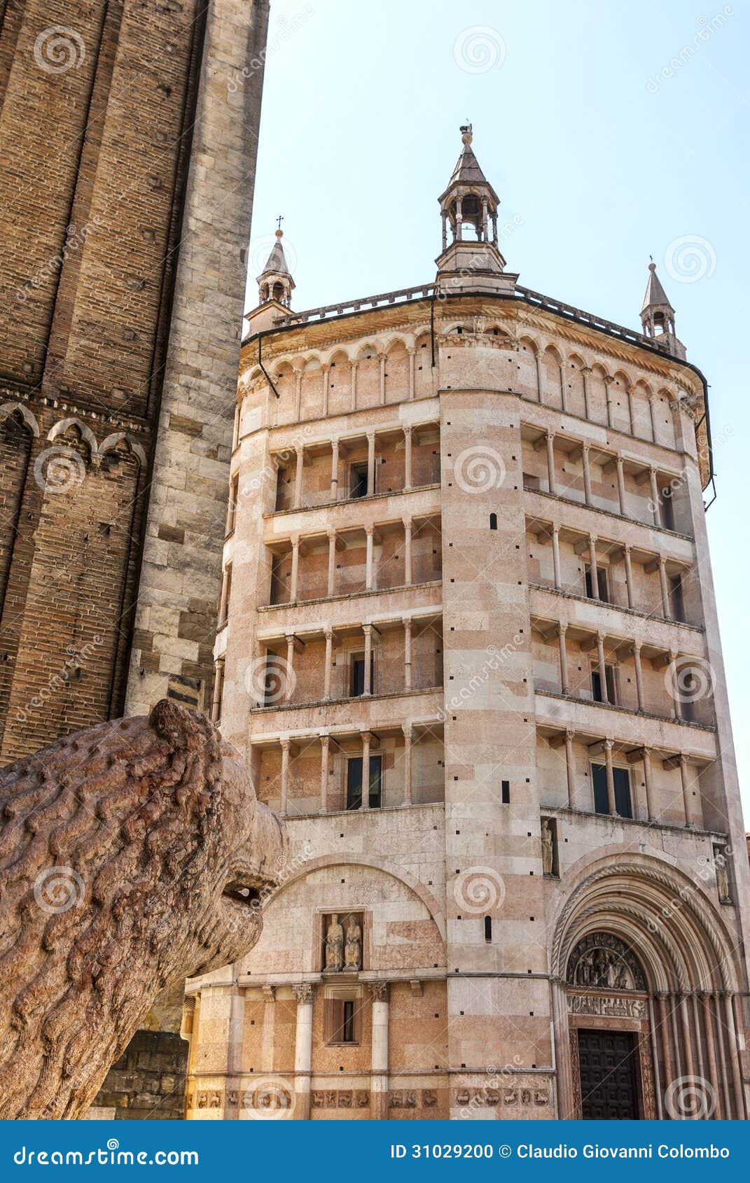 Duomo and Baptistery of Parma Stock Photo - Image of outdoor ...
