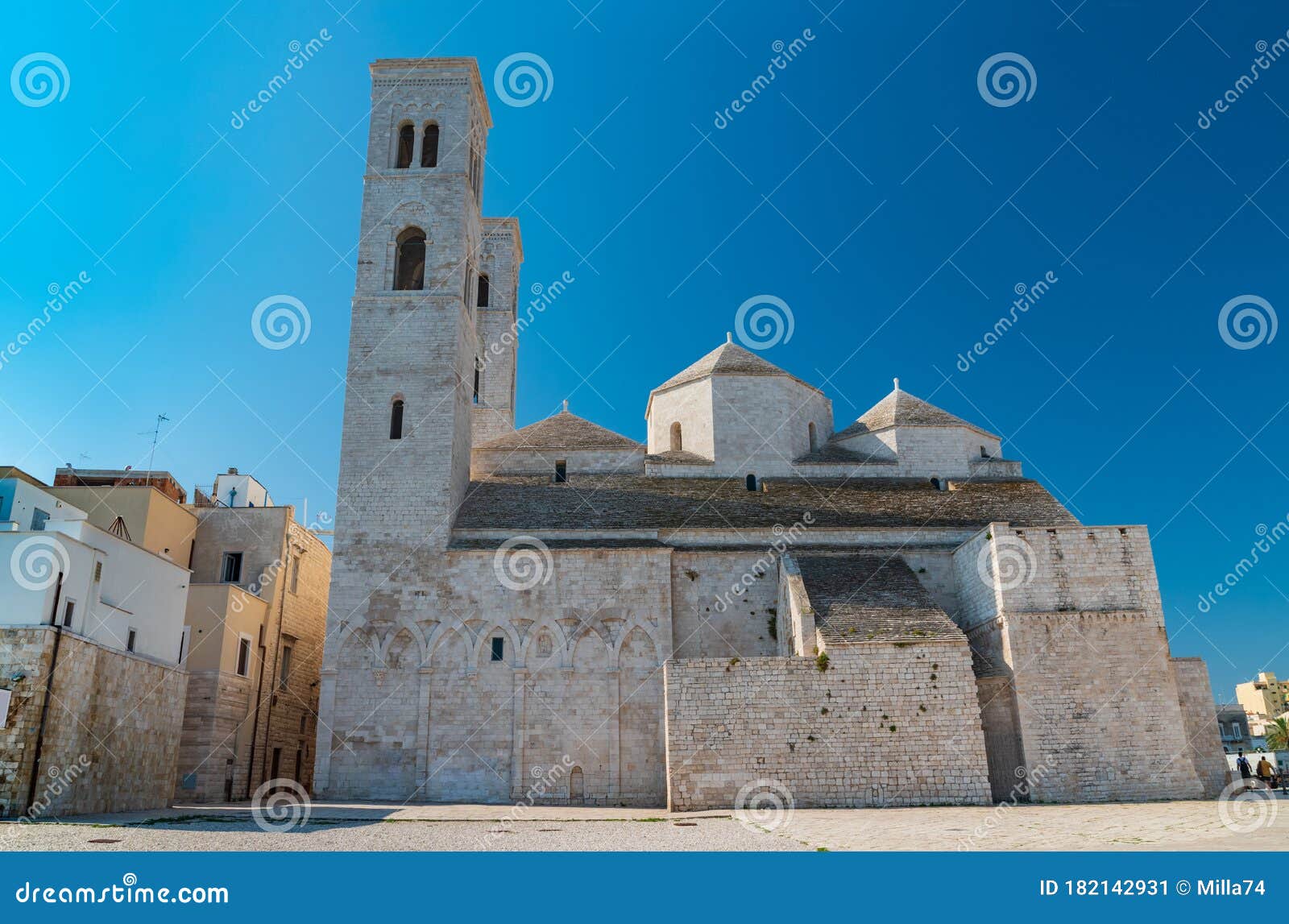 Duomo Cathedral of Molfetta. Puglia. Italy Stock Image - Image of house ...